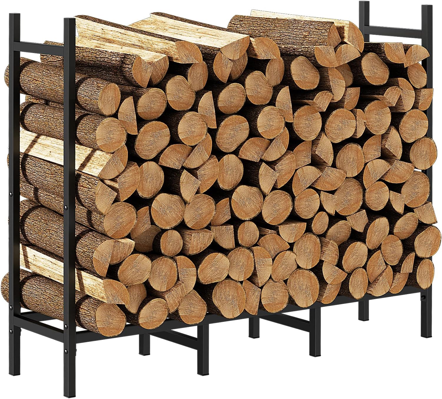 Amazon.com: TELODER Firewood Rack Outdoor Heavy Duty Wood Rack for ...