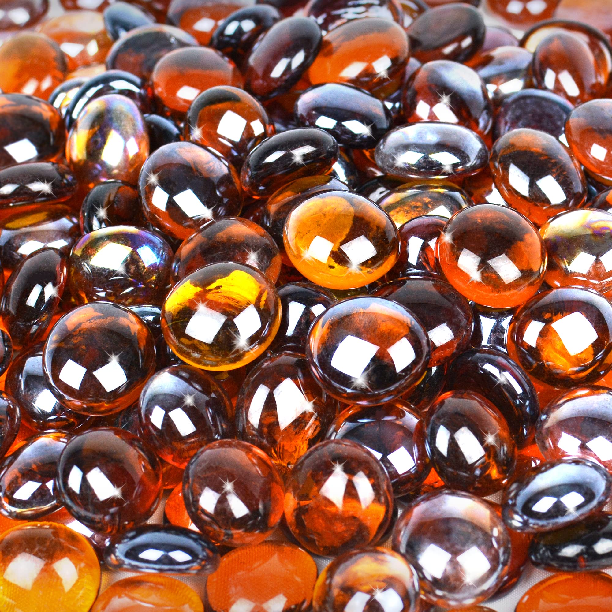 Fire Pit Beads GASPRO 10 Lbs Fire Pit Glass For Propane Fire Pit, 3/4
