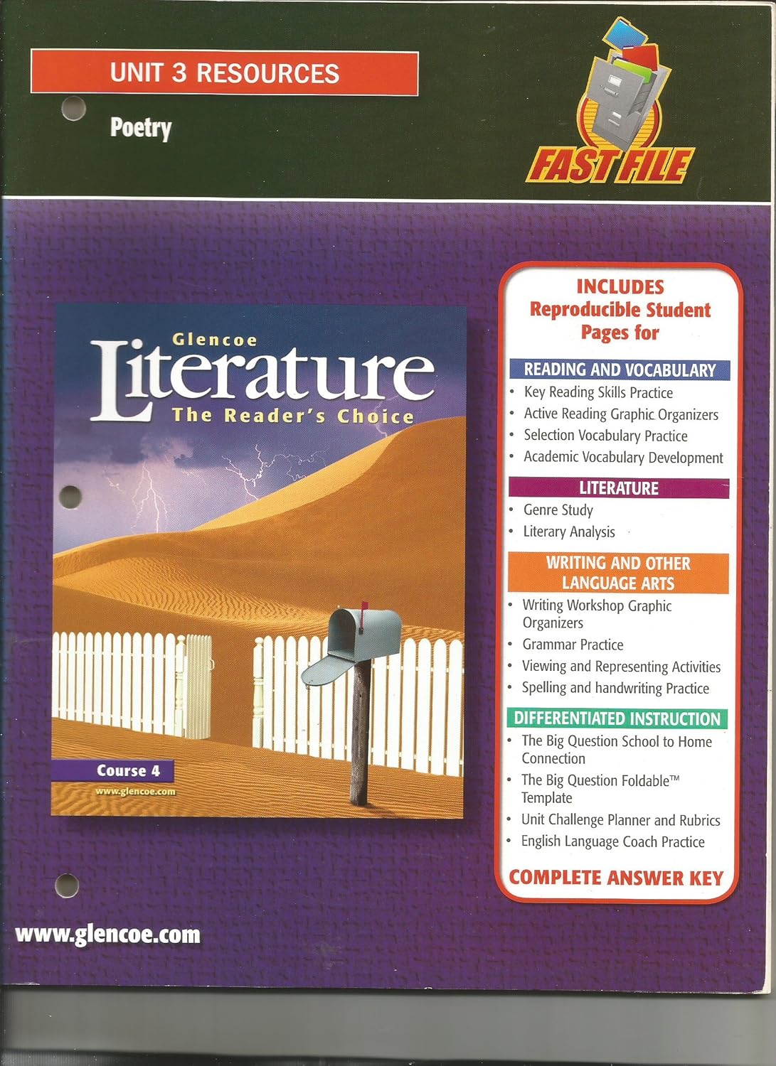 Glencoe Literature The Reader's Choice, Course 4: Unit 3 Resources ...