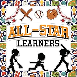 Amazon.com : Decorably 41 Pcs Cutouts Baseball Bulletin Board ...