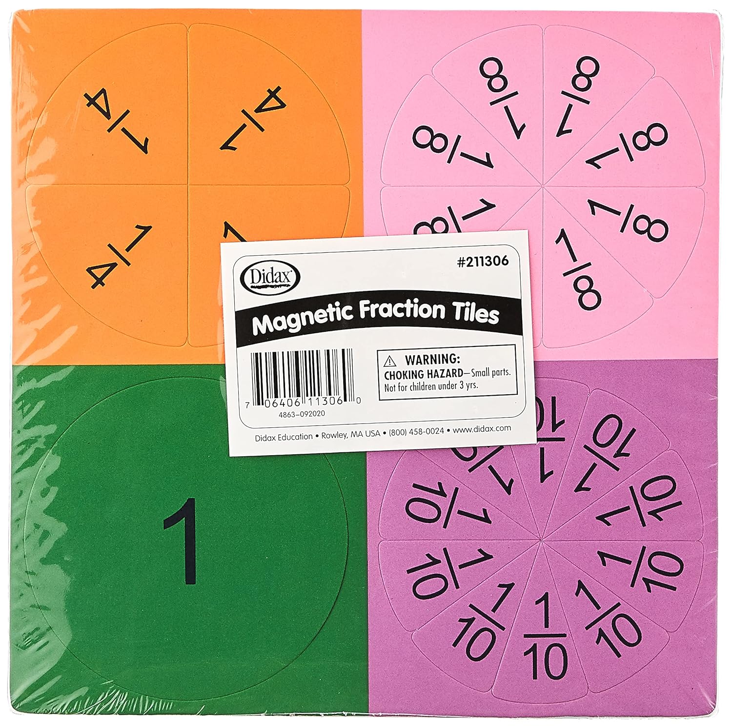 Amazon.com: Didax Educational Resources Magnetic Fraction Tiles ...