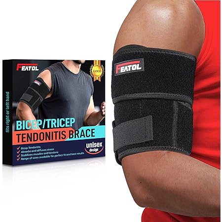 Amazon.com: Upper Arm Sleeve Pressure Pain Relief Bicep Tendonitis ...