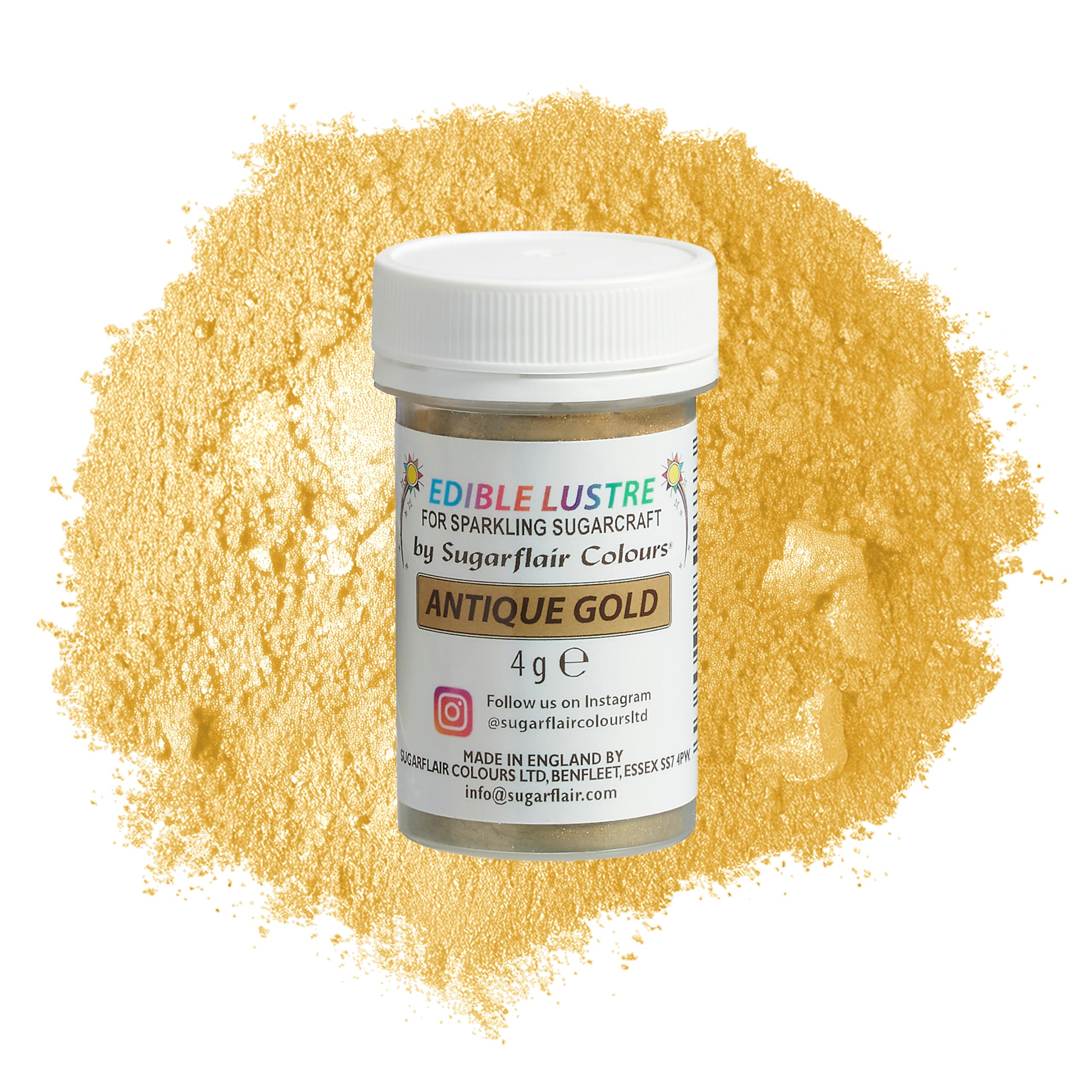 White Luster Dust SugarFlair Edible Lustre Powder - Food Color For Cake ...