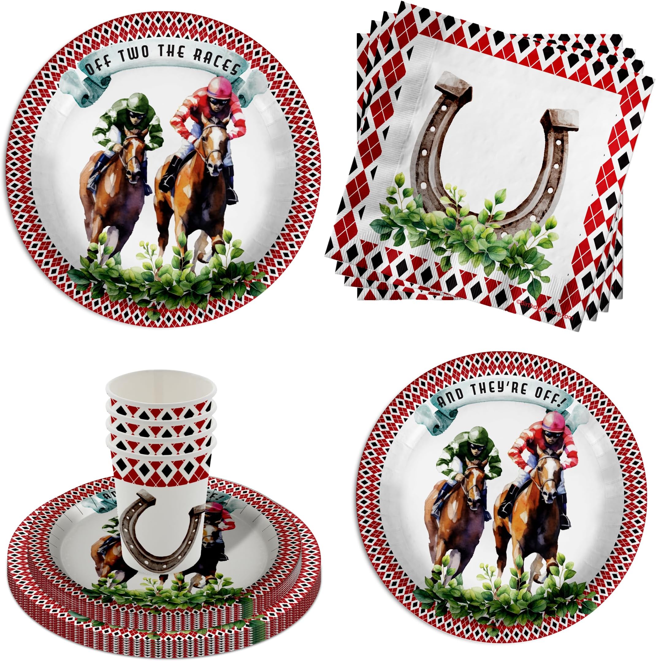 Amazon.com: Off Two the Races Derby Day 2nd Birthday Party Supplies ...