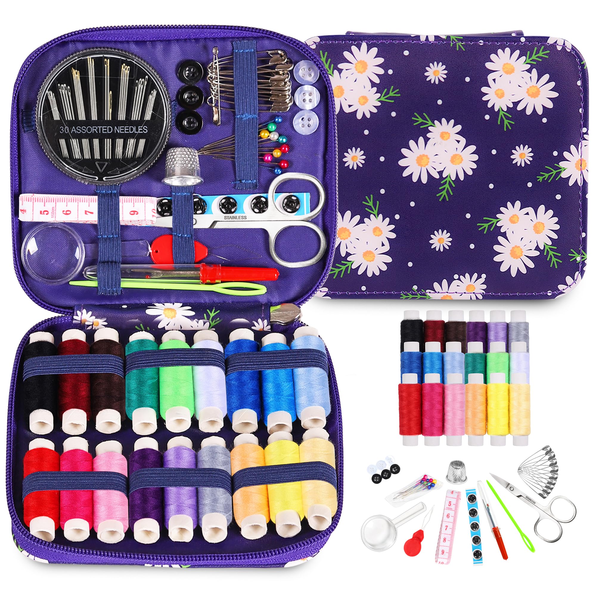 Sewing Kit for Adults Needle and Thread Kit for Sewing with Daisy ...