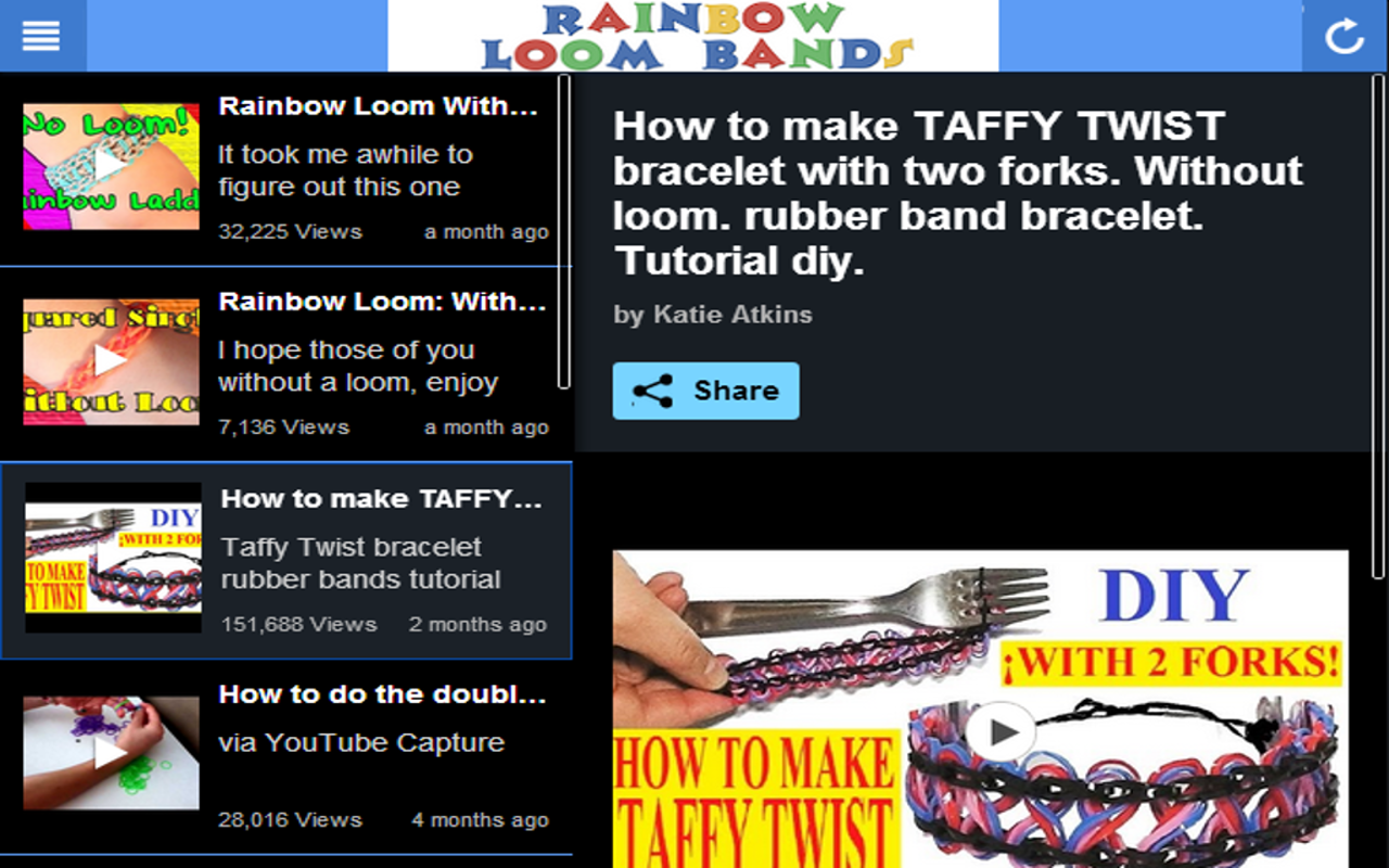 Rainbow Loom Taffy Twist