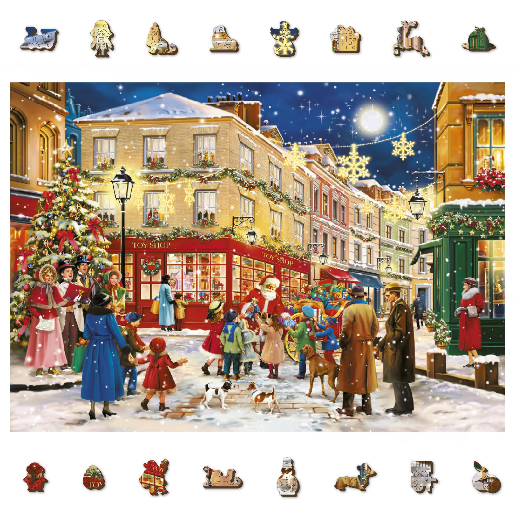 WOODEN.CITY Christmas Jigsaws 1000 Pieces for Adults, Unique Puzzle ...