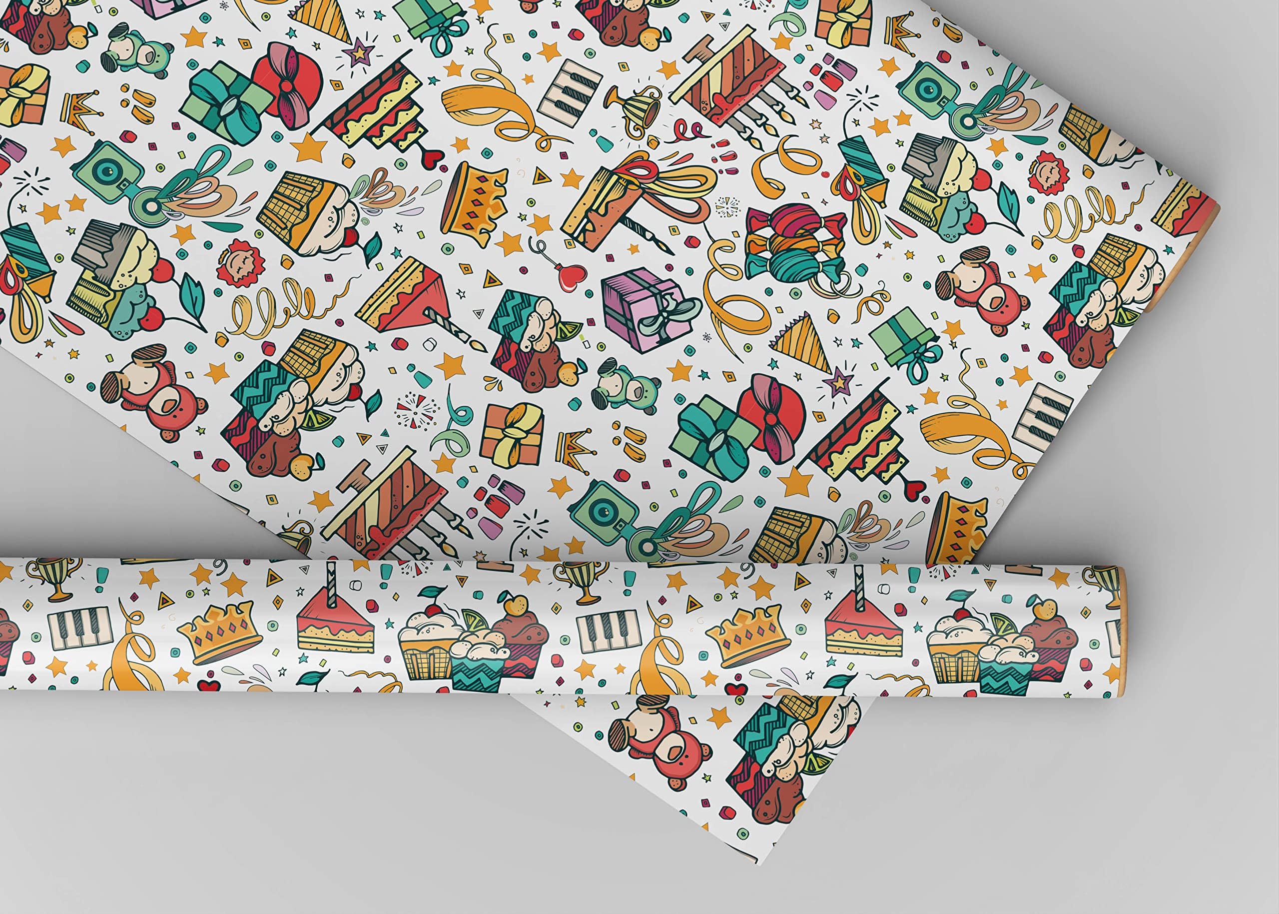 SPX Design Sheets Wrapping Paper for Birthday Gift Books Kids ...