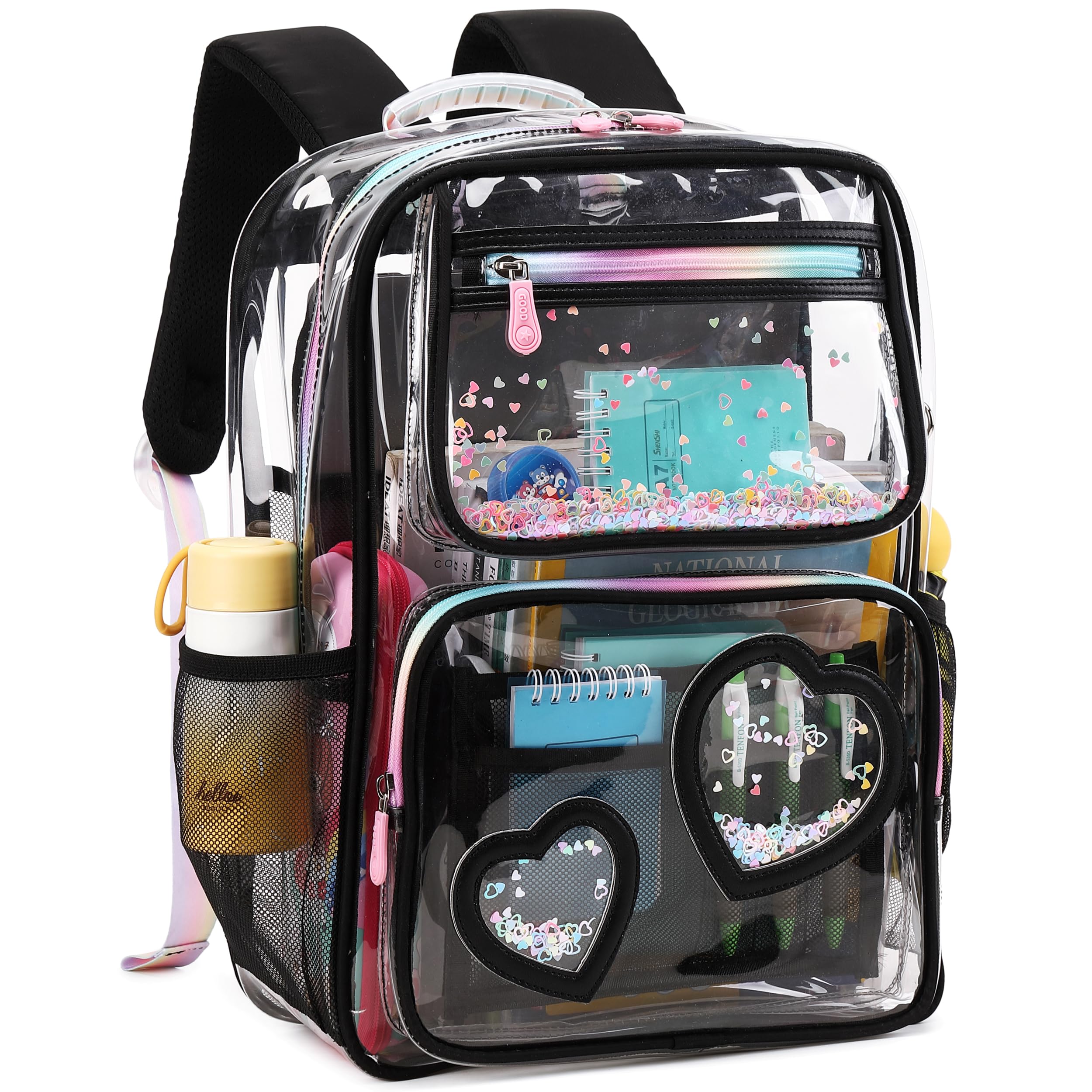 Amazon.com | Clear Backpack for Kids Teens Girls Women Heavy Duty See ...