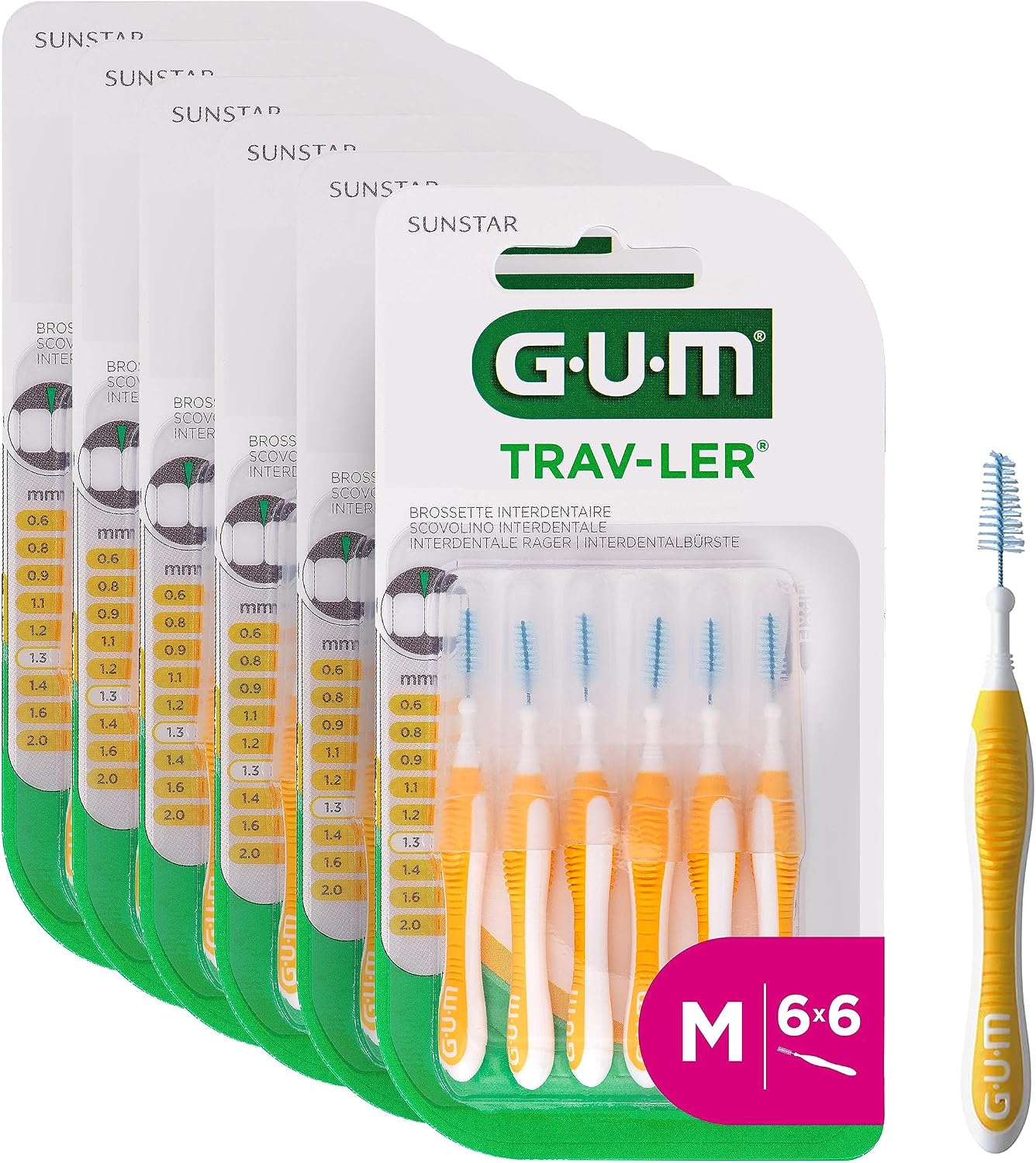 GUM TRAV-LER Brossette Interdentaire, 1,3mm / Elimine 25% de Plaque en ...