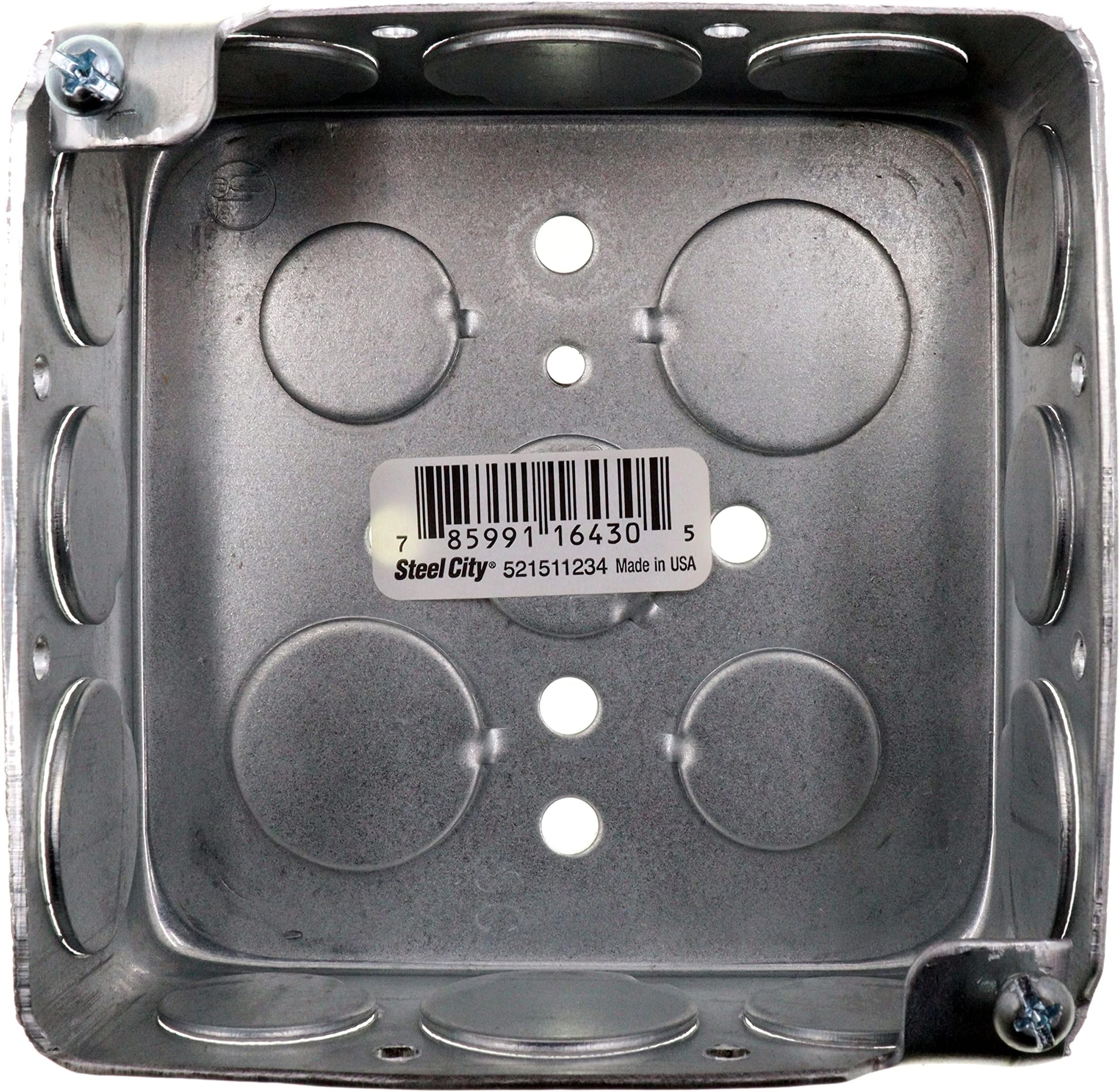 Steel City 531511234UB Pre-Galvanized Steel Square Box Extension Ring ...