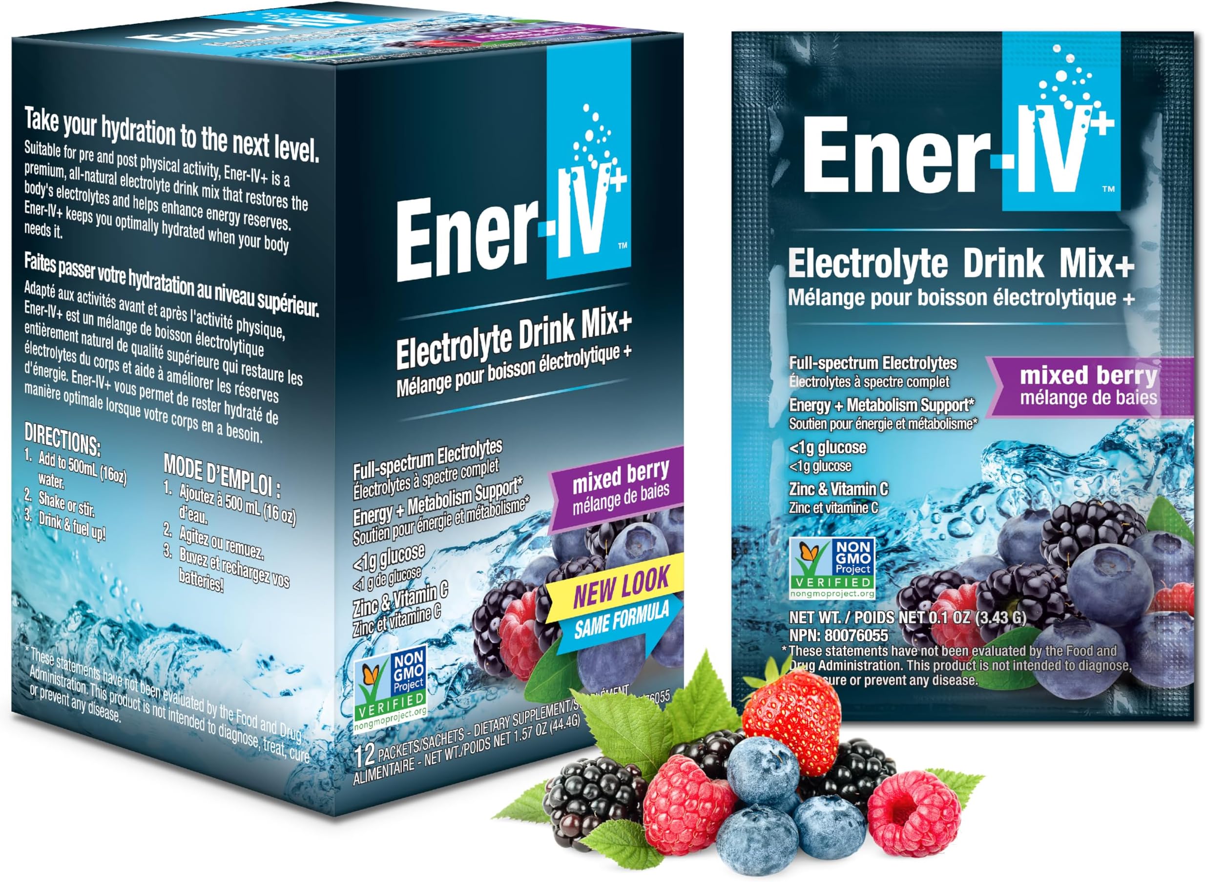 Amazon.com: Ener-IV Electrolyte Hydration & Energy Drink Potassium ...