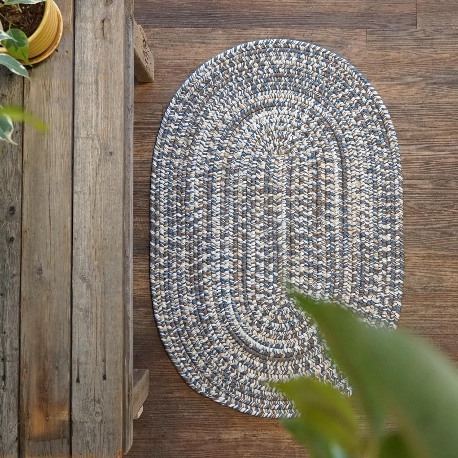 Amazon.com: Orchid Blended Tweed Reversible Braided 27X46 Area Rug ...