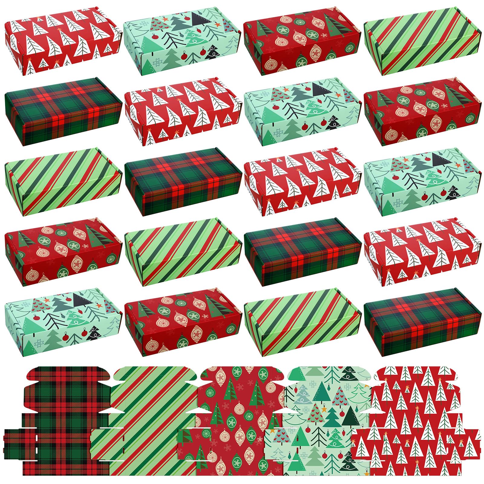 Amazon.com: Zhanmai 25 Pcs Christmas Gift Boxes Mailing Boxes Small ...