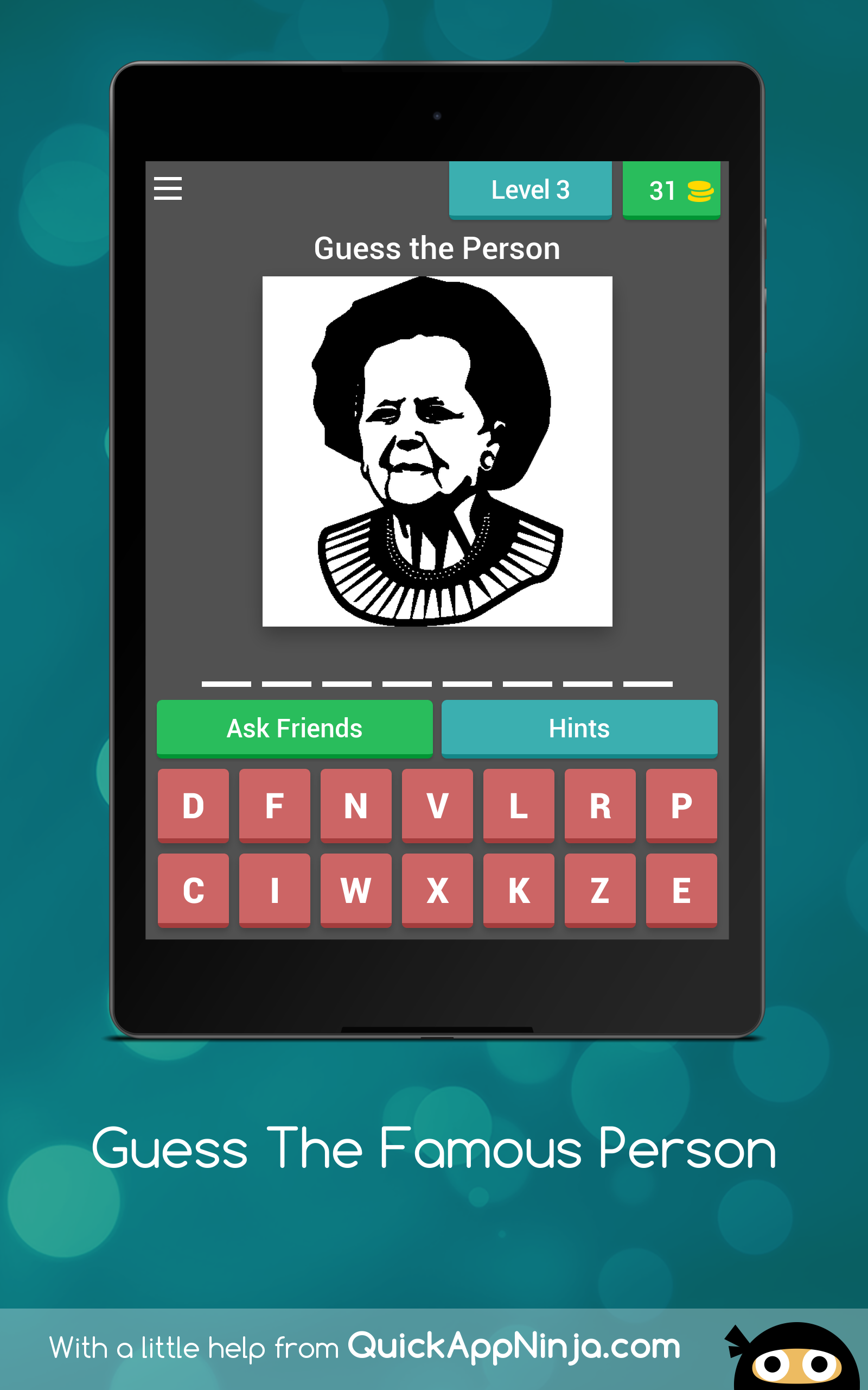 Aplicación Guess The famous Person Quiz en Amazon Appstore