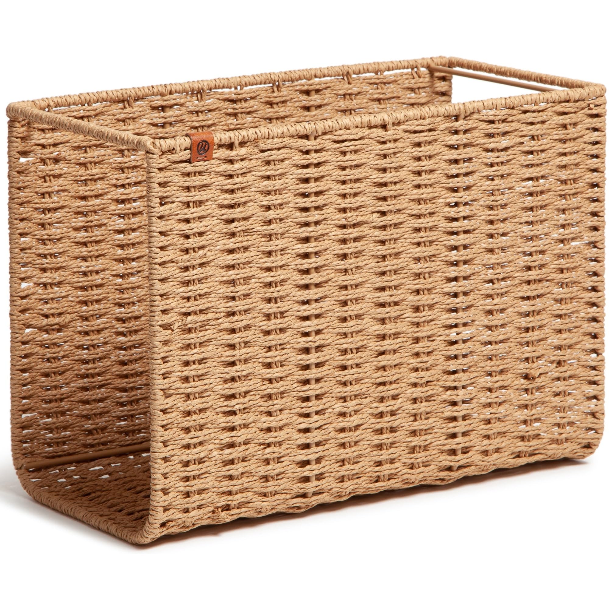 Amazon.com : U Brands Woven Hanging File Basket, Office Organization ...