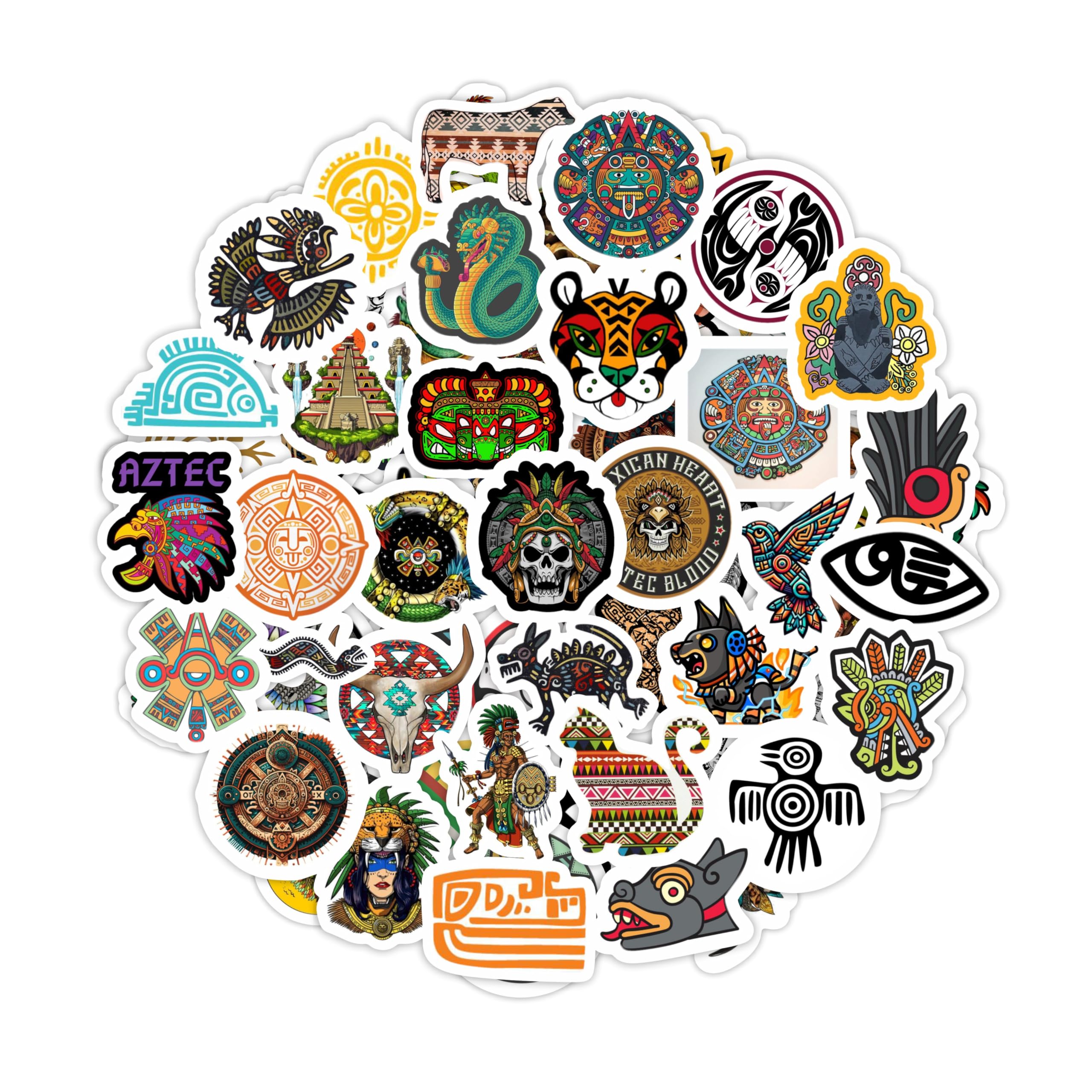 Amazon.com: Aztec Stickers for Water Bottle and Laptop - Aztec Party ...