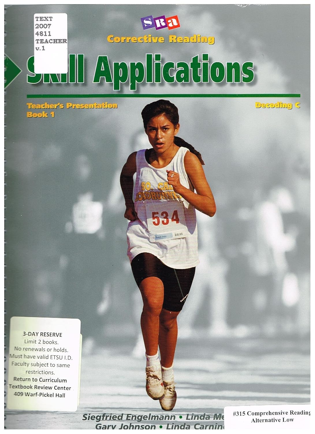 Corrective Reading Skill Applications, Teacher's Presentation, Book 1, Decoding C: Siegfried ...