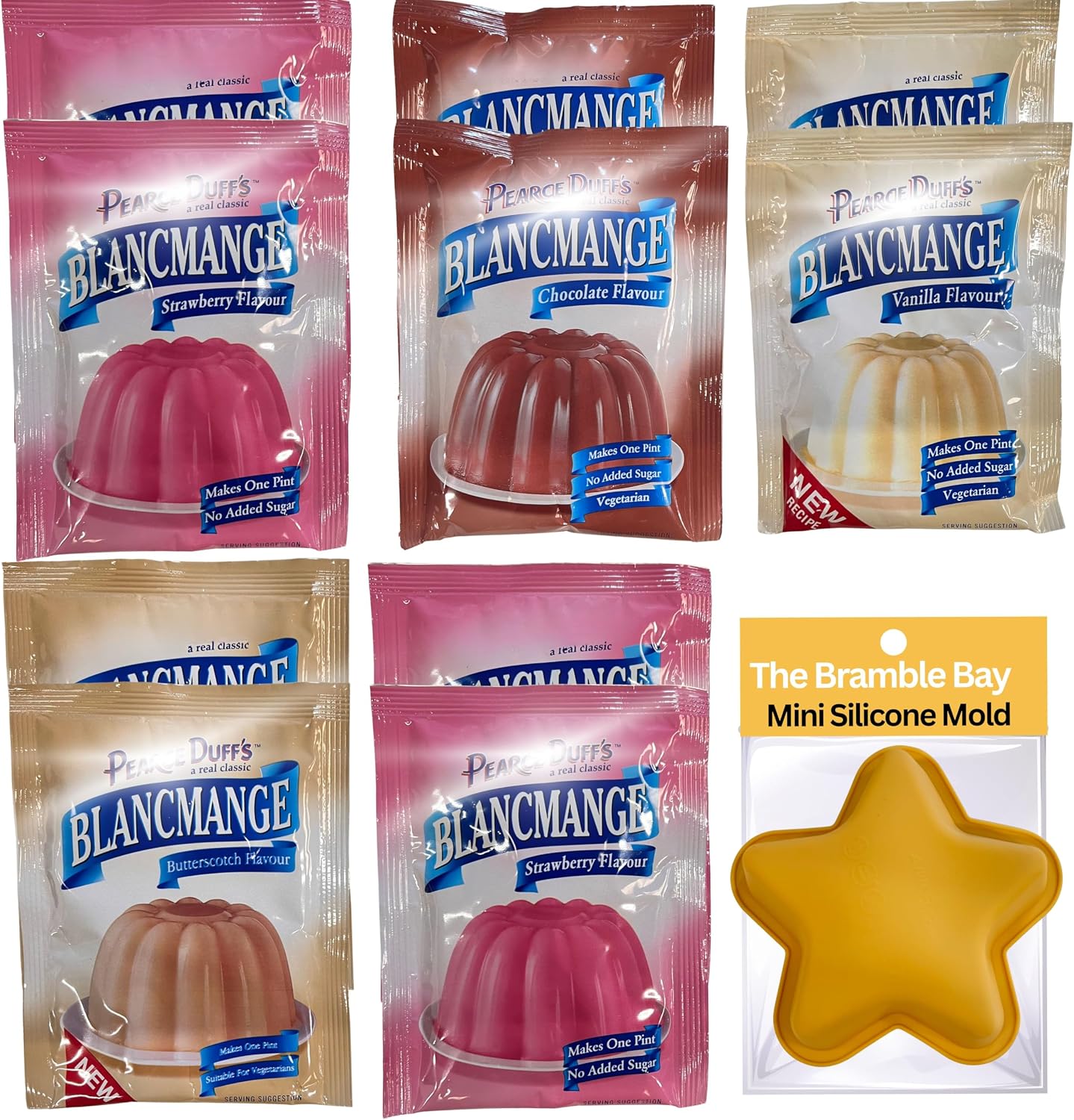 Blancmange Puddings and Desserts Bundle Includes Chocolate, Strawberry ...