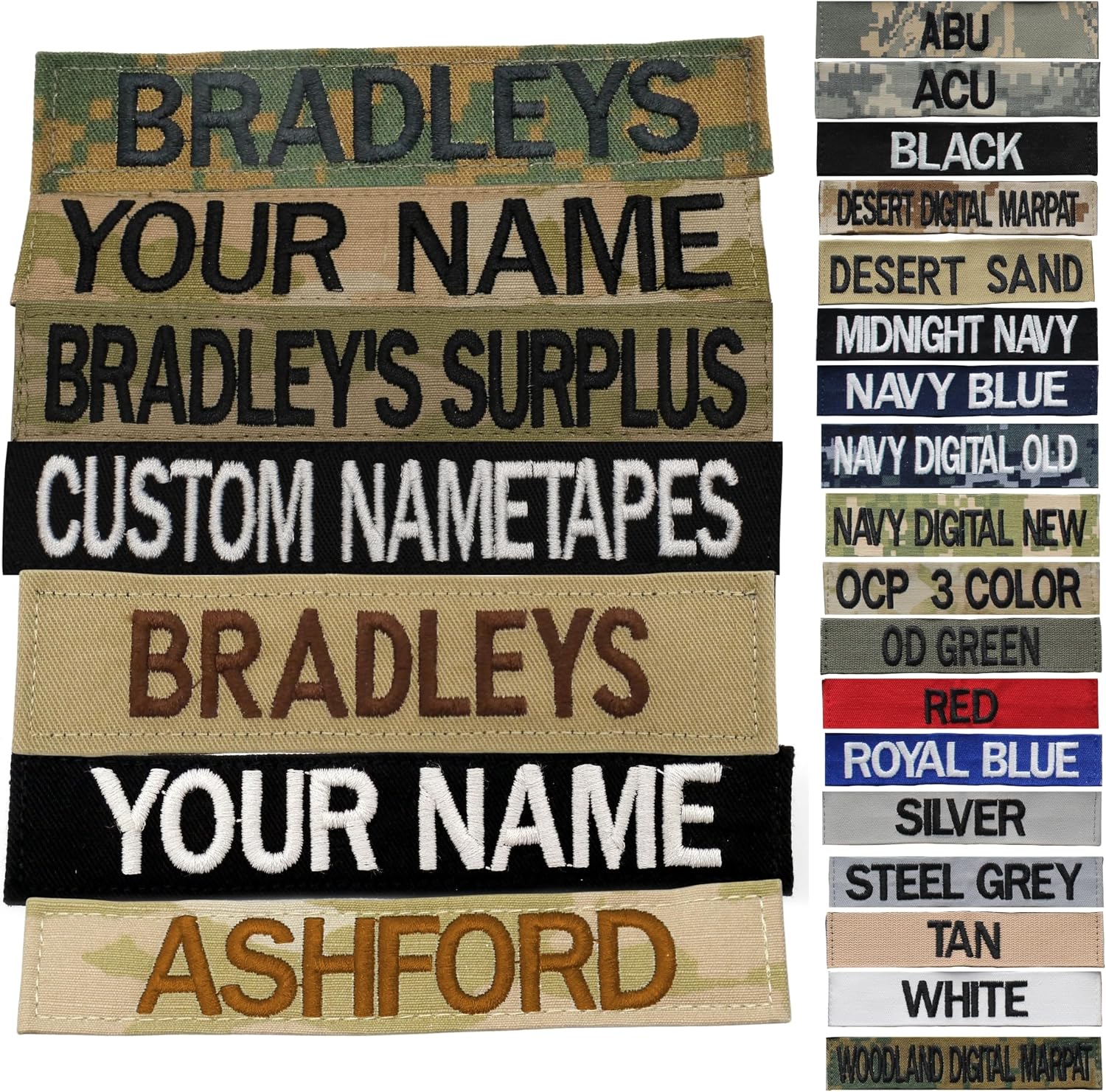 Amazon.com: Name Tapes Embroidered Custom Nametapes Military Name ...