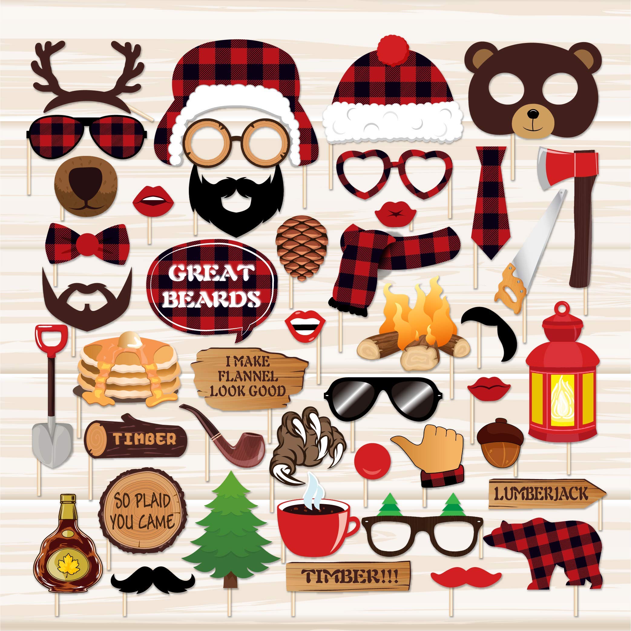 Christmas Bingo Printable Beard - Beard Photobooth Props - Beard ...