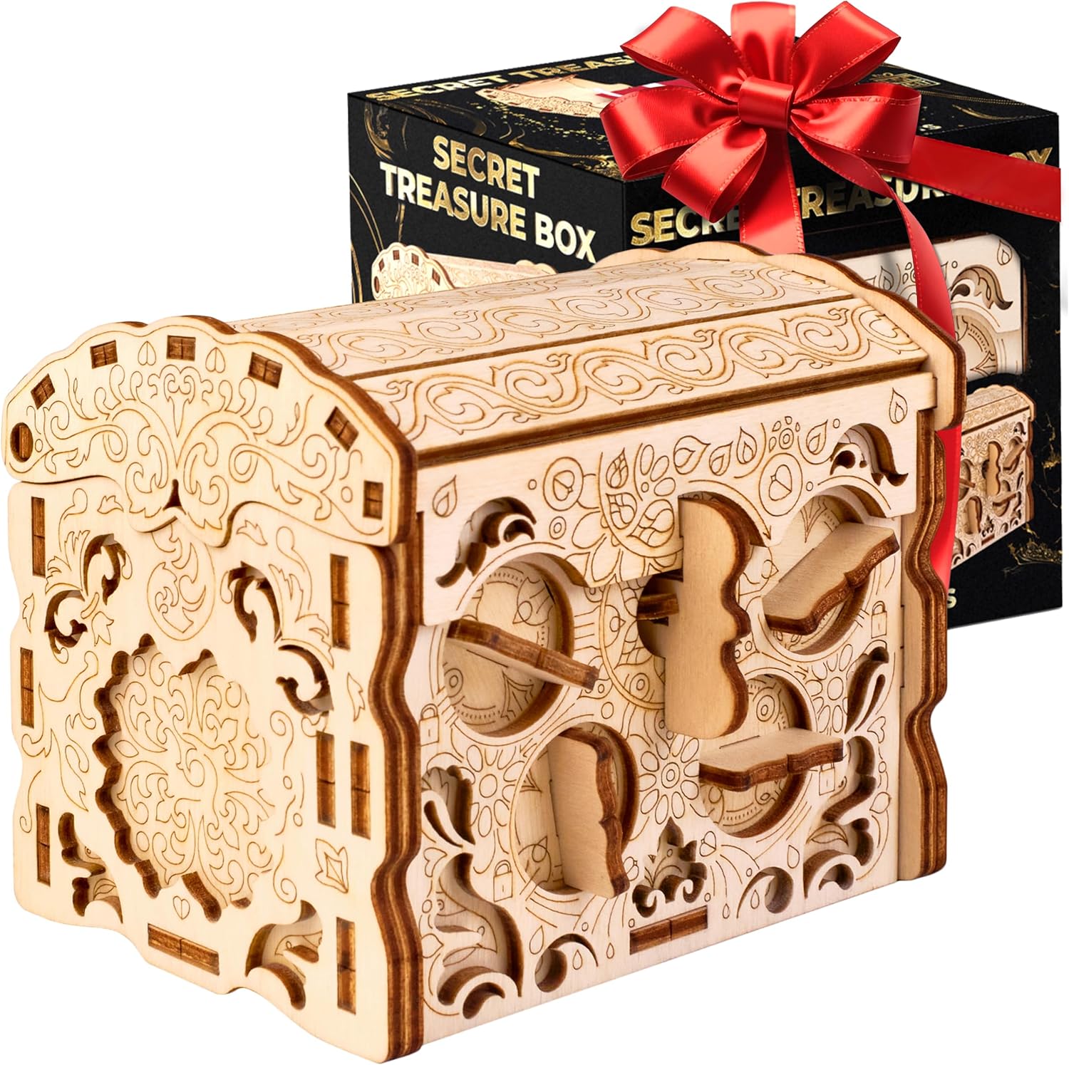 Amazon.com: ESC WELT Wooden Secret Treasure Box - Creative Gift Box for ...
