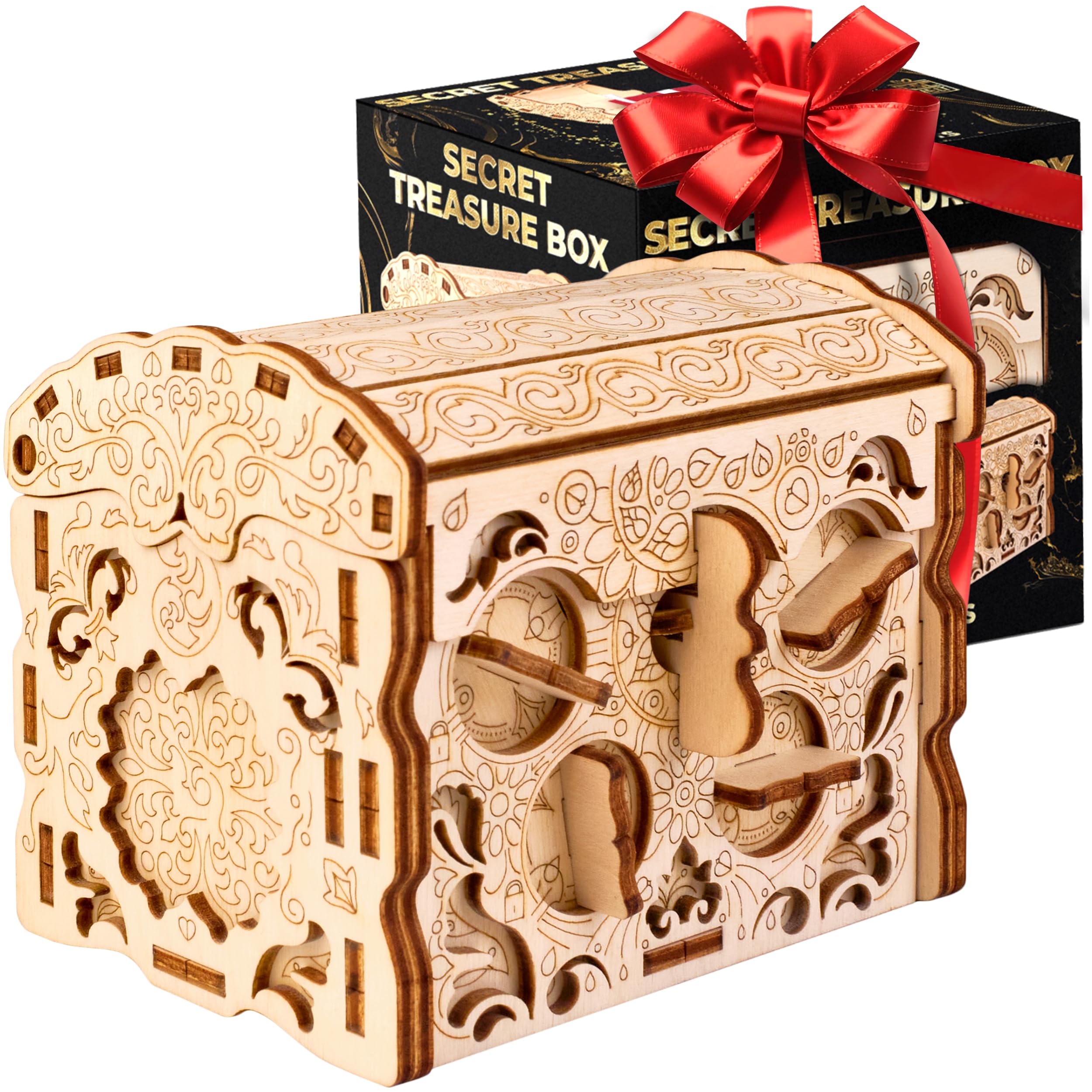 Amazon.com: ESC WELT Wooden Secret Treasure Box - Creative Gift Box for ...