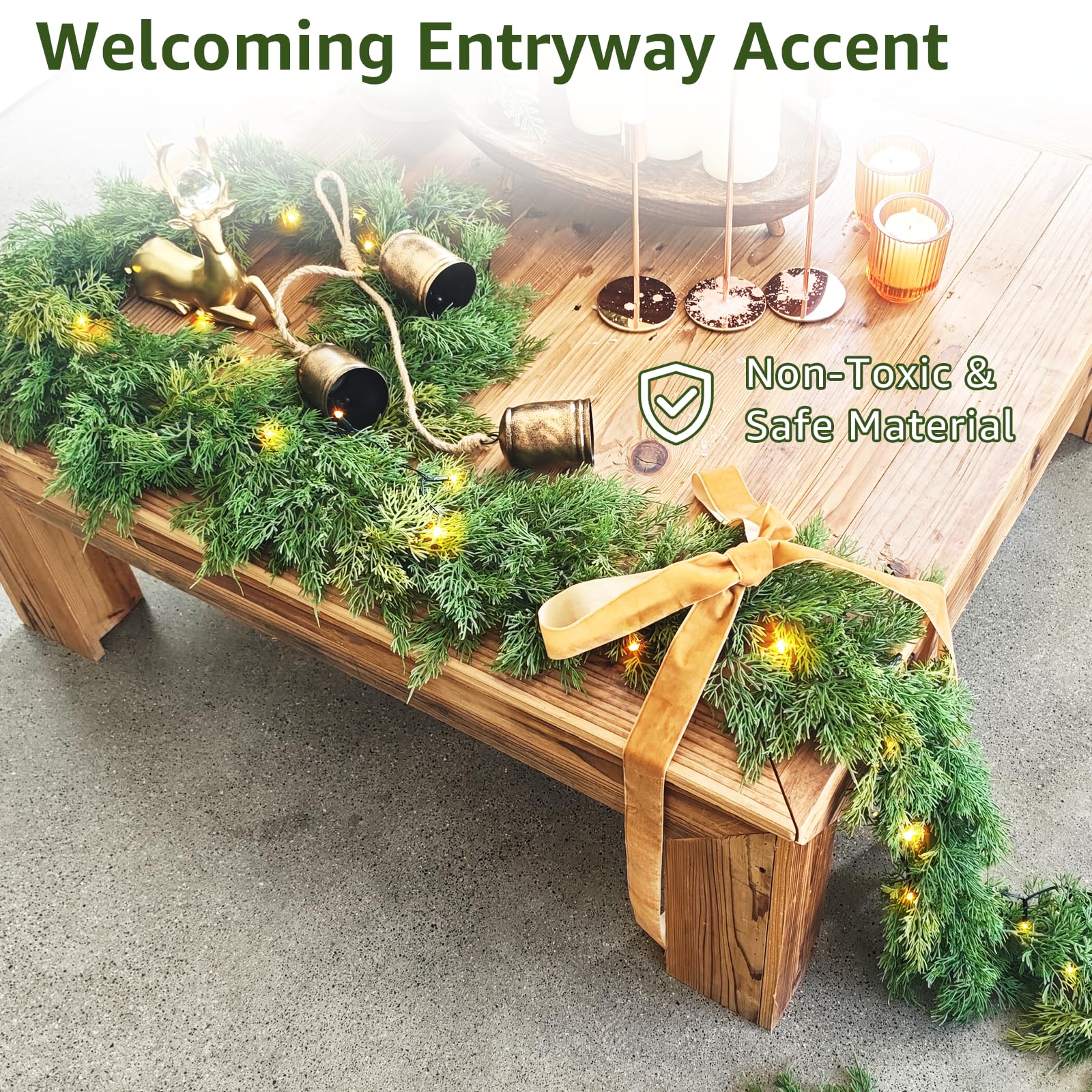 Snapklik.com : 6 FT Christmas Cedar Garland