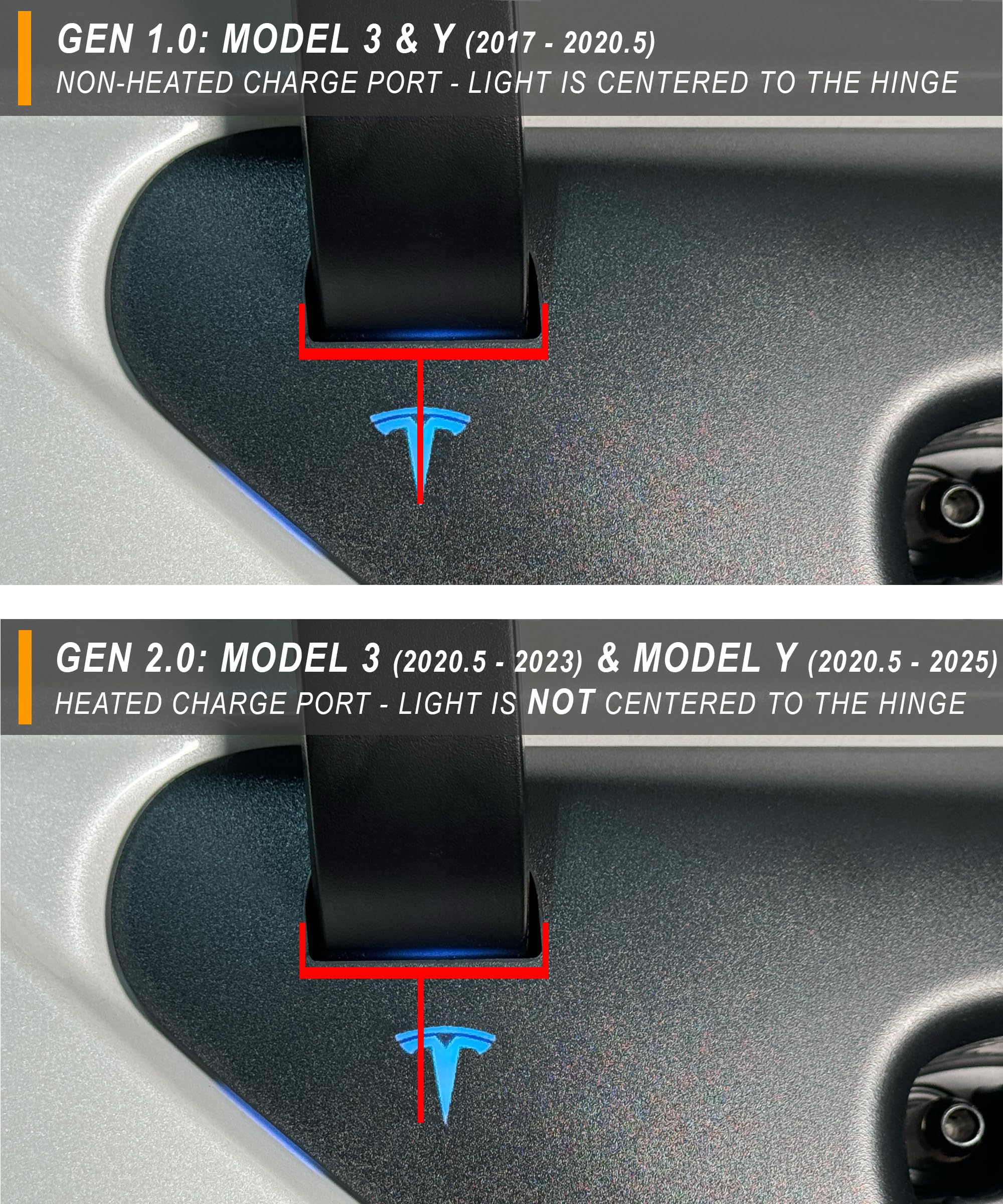 Snapklik.com : Custom Cut Graphics Charge Port Wrap For Tesla Model 3