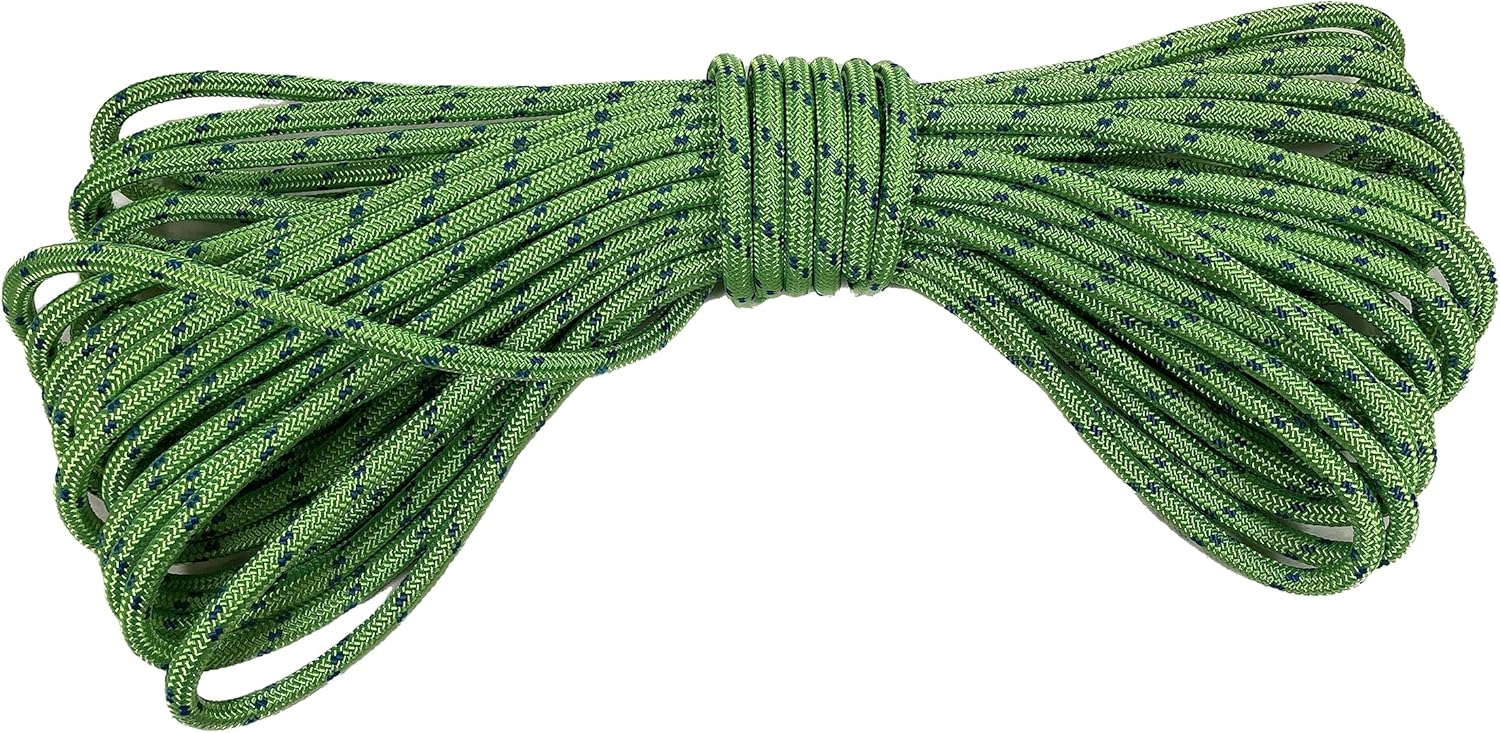 Blue Ox Rope Arborist Double Braid Polyester 9/16 inch Lime Green with ...