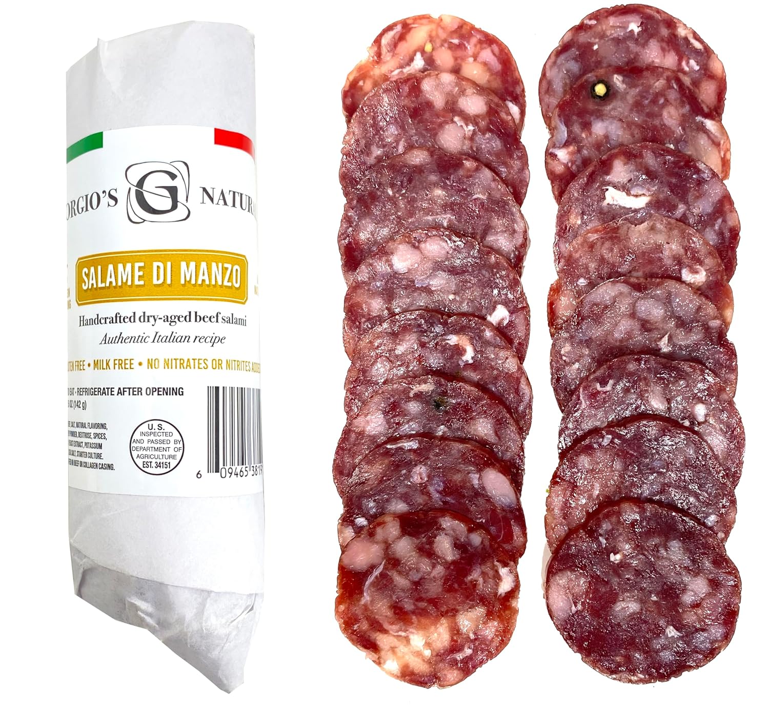 Amazon.com: Giorgio’s Naturals Handcrafted Dry-Aged Salami – Salame Di ...