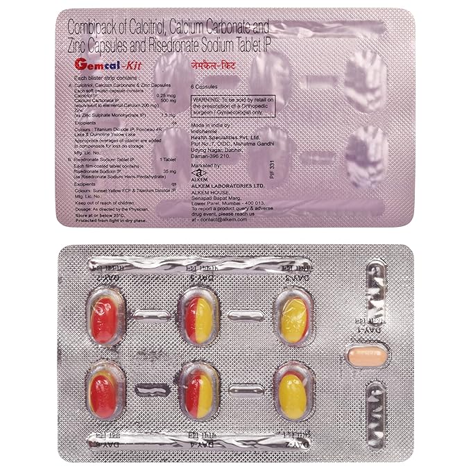 Gemcal Kit - Strip of 6 Capsules & 1 Tablet : Amazon.in: Health ...