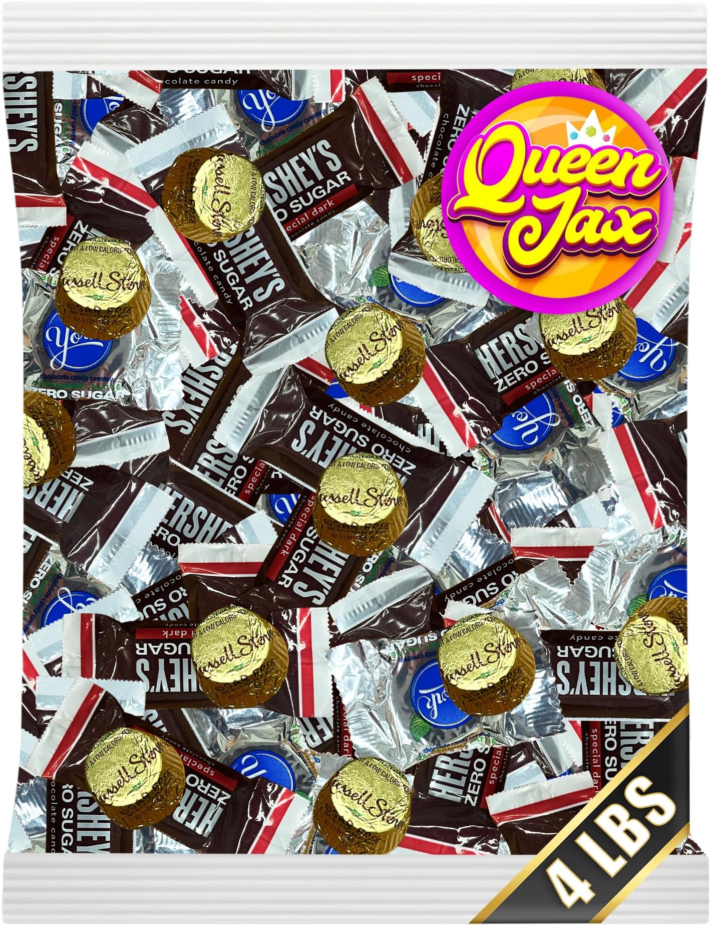 Amazon.com: Zero Sugar Chocolate Assorted - Bulk Candy - 4 Pound Bag ...