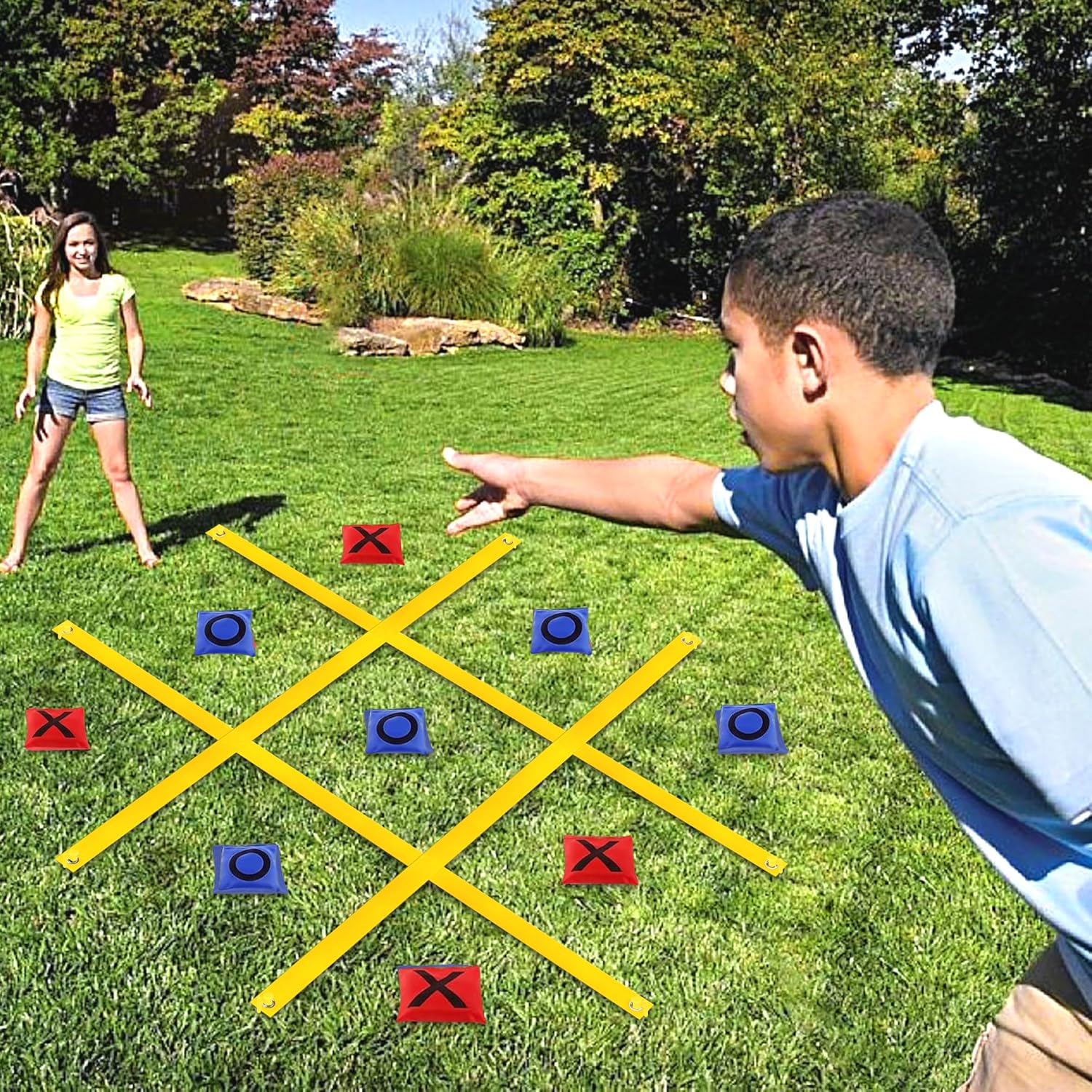 Amazon.com: VANPET Upgrade Giant Tic Tac Toe Game, Yard Games, Outdoor ...