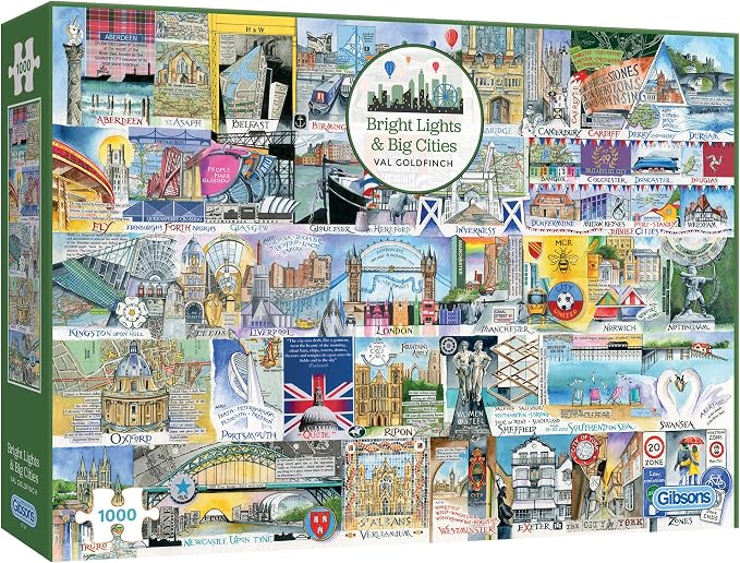 Amazon.com: Gibsons Bright Lights & Big Cities | 1000 Piece Jigsaw ...
