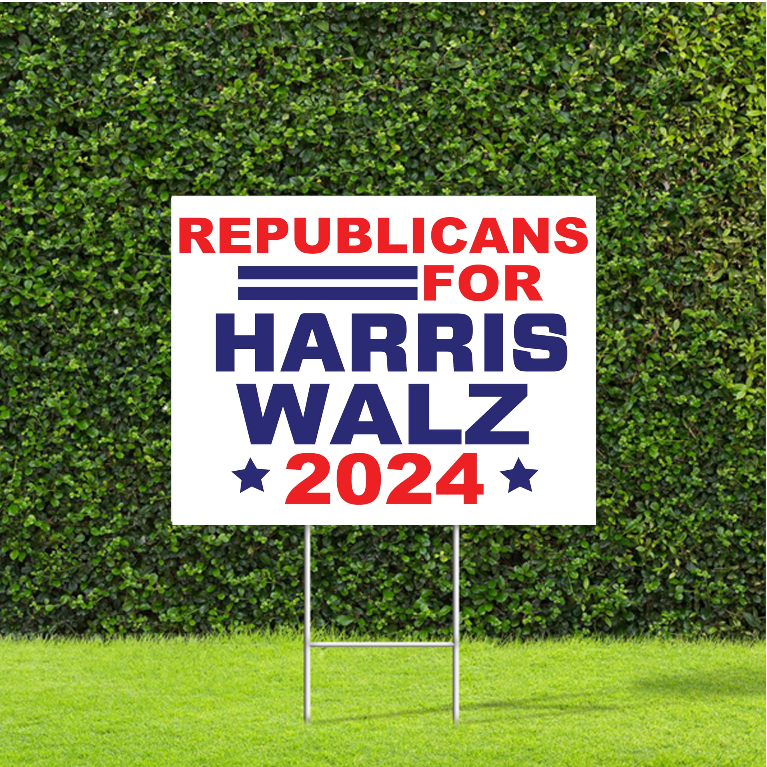 Amazon.com : Republicans for Harris Walz 2024 Election Campaign Sign ...