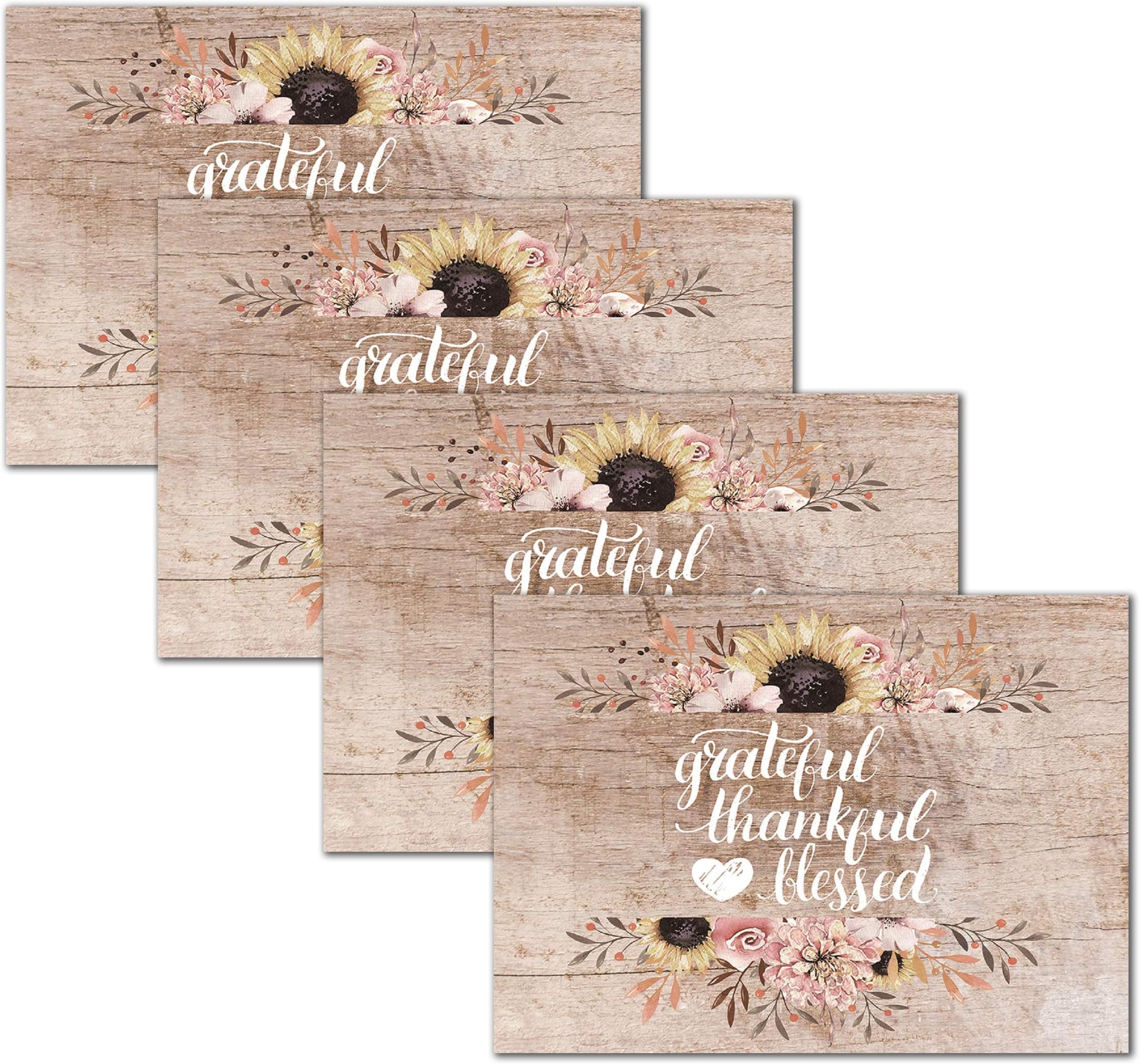 Amazon.com: Christian Bible Verse Placemats Set of 4,Rustic Eucalyptus ...