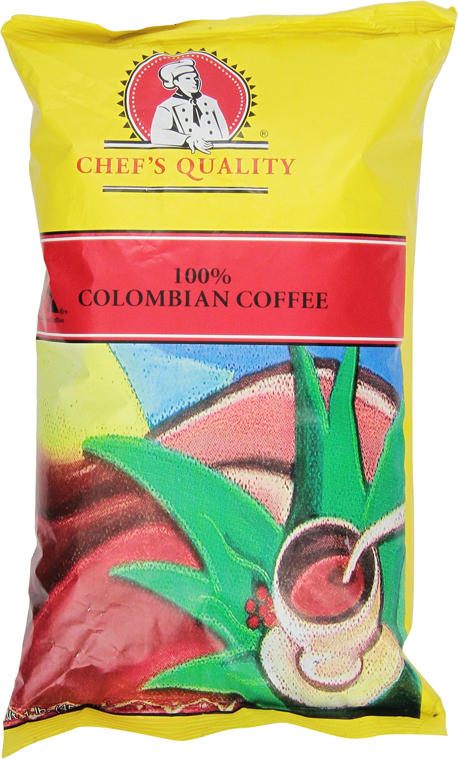 Amazon.com : Chefs Quality Columbian Coffee Ground, 1 pound, pack of 2 ...