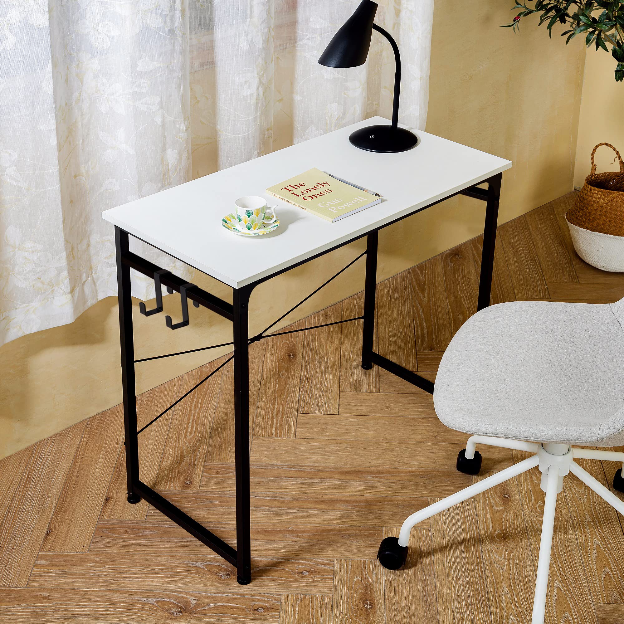 Snapklik.com : TEAMIX White Compact Computer Desk 32 Study Writing Desk ...