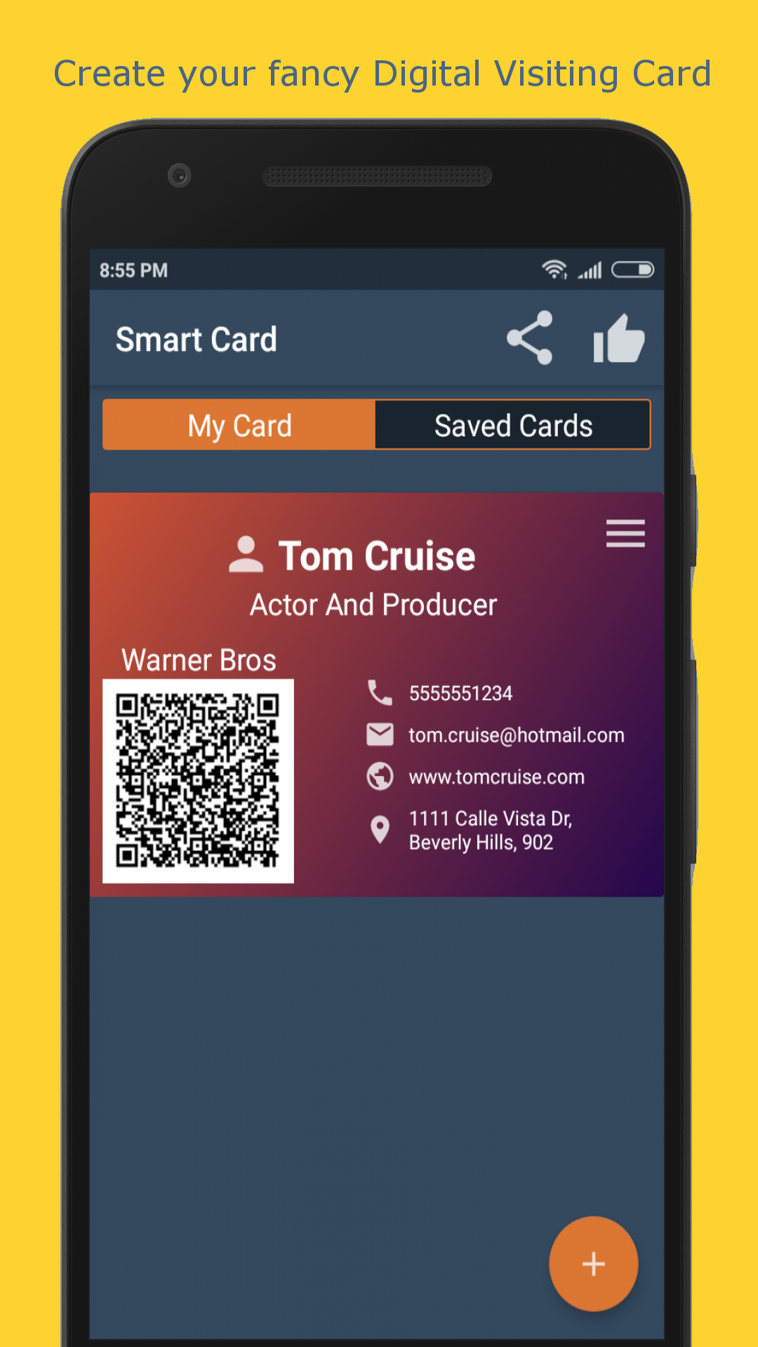 Smart Card - Digital Visiting Card with QR Code - App on Amazon Appstore