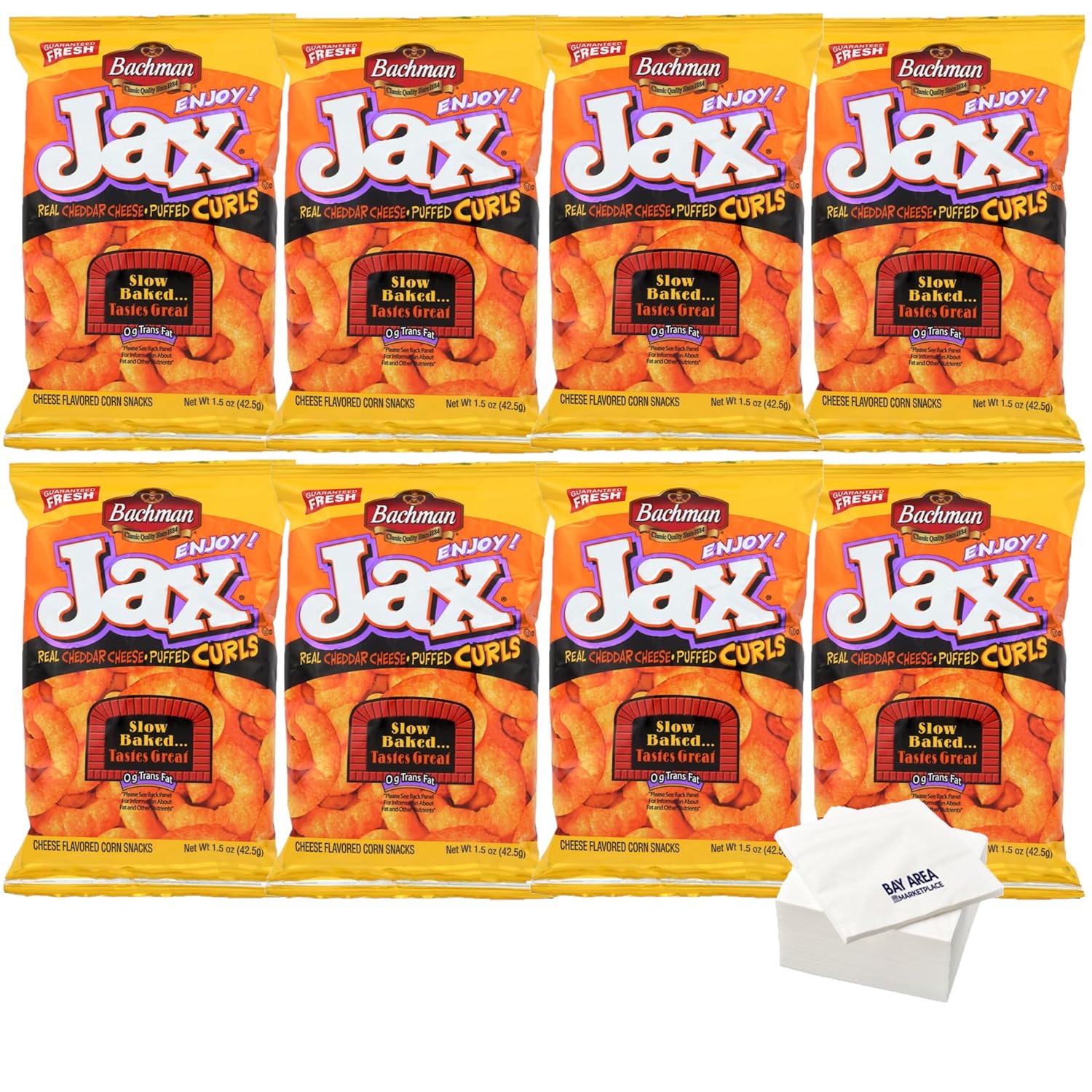 Amazon.com: BAY AREA MARKETPLACE Jax Cheddar Cheese Puffed Curls 1.5oz ...