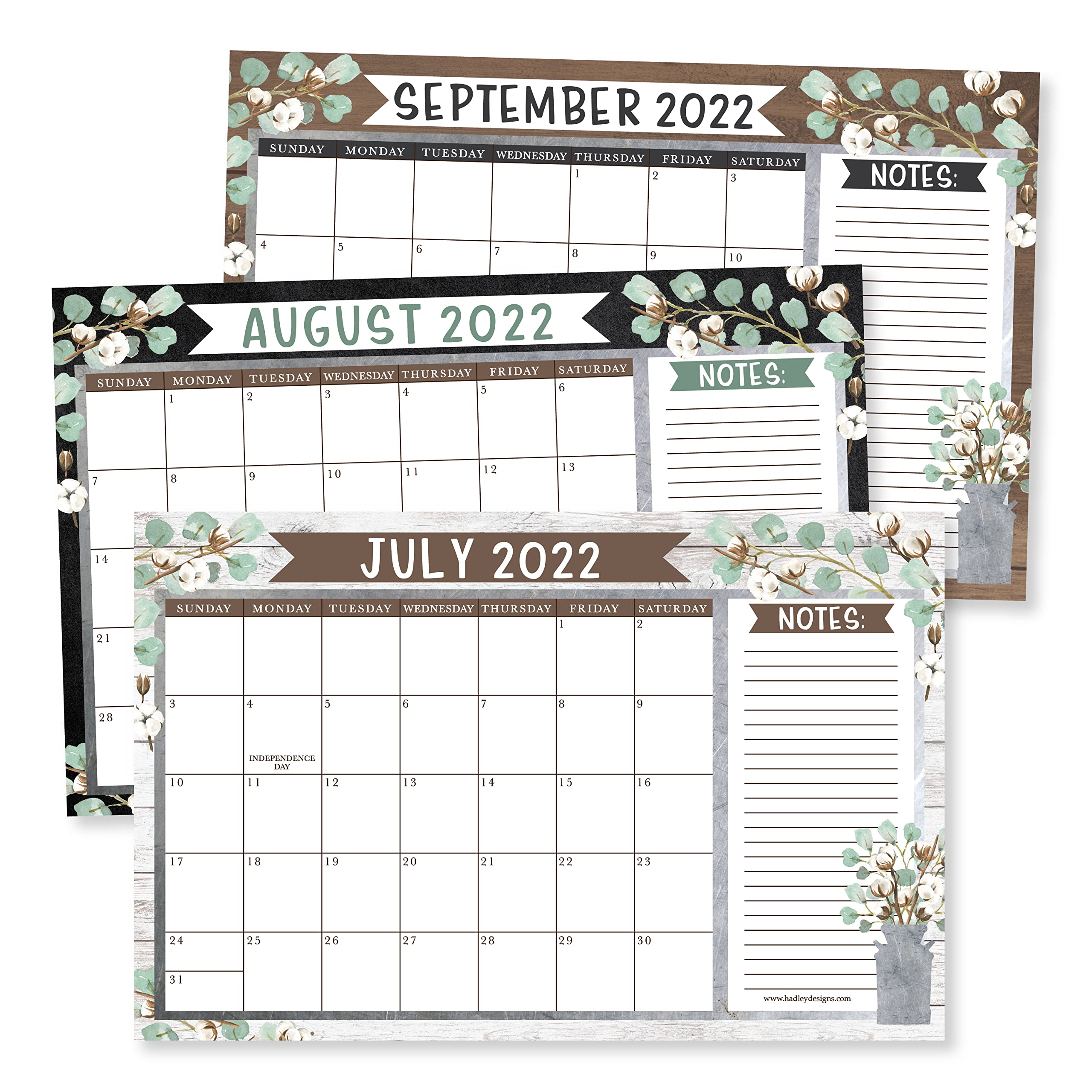 Large Desk Calendar 2022 2023 Farmhouse Calendar 2022 Desk Calendars ...