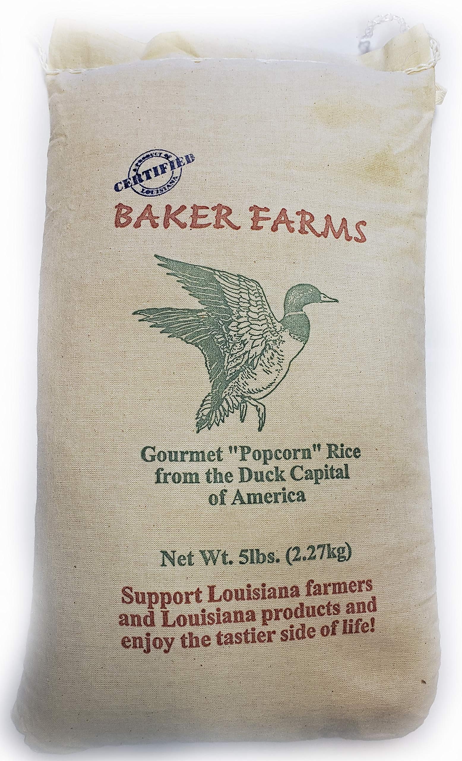 Amazon.com: Baker Farms, Gourmet Louisiana Popcorn Rice, 5 lb Sack