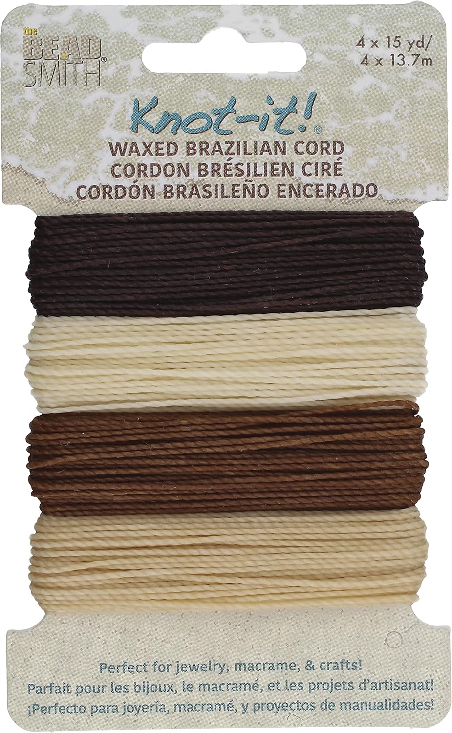 Amazon.com: The Beadsmith Knot It Waxed Polyester Cord – Java Vibes ...