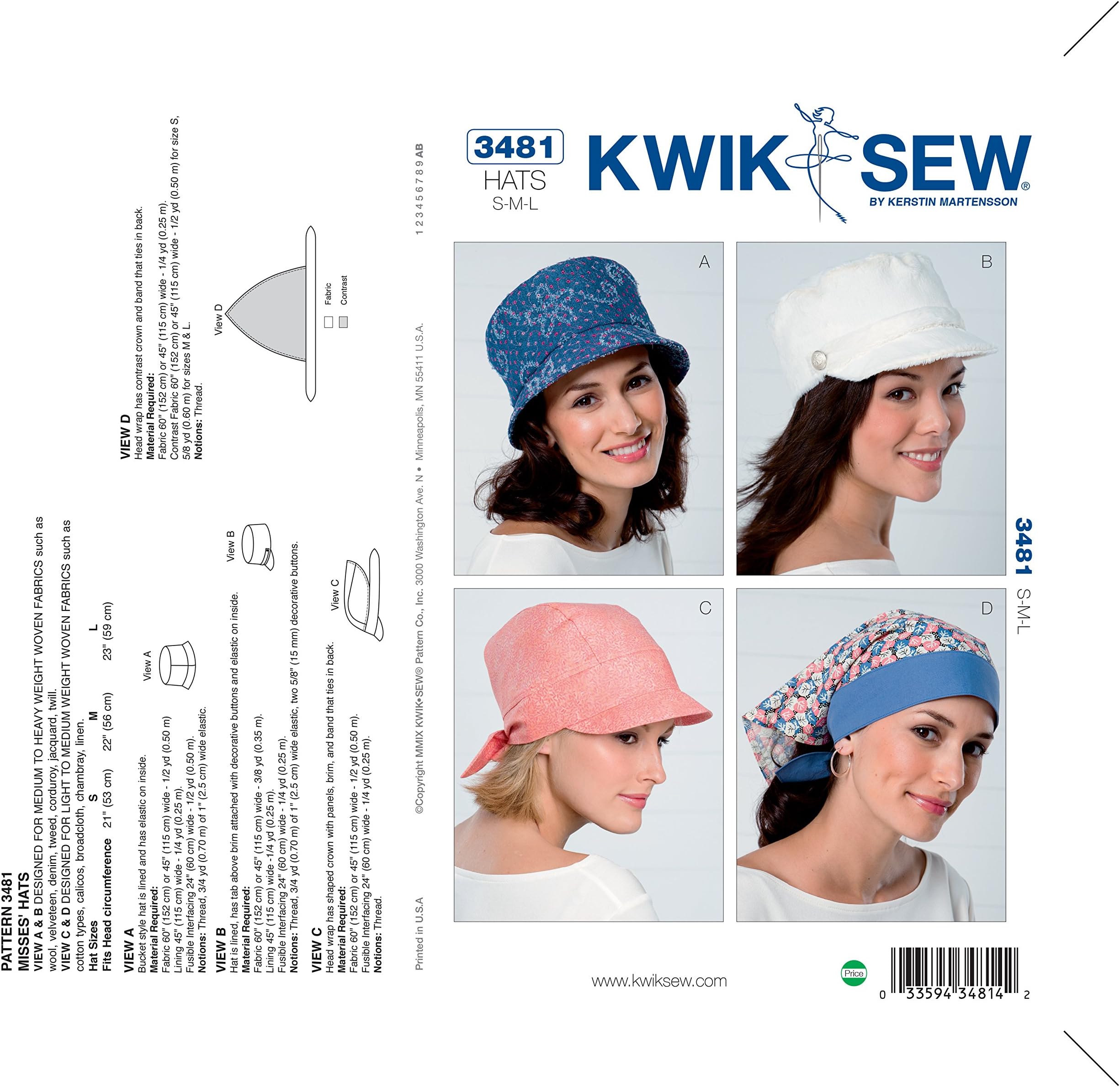Amazon.com: Simplicity SS9658A Misses' Hats, Headband, Mittens in Sizes ...