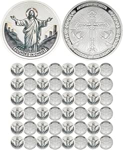 Amazon.com: 50Pcs Christian Challenge Coins — Bulk Christian ...