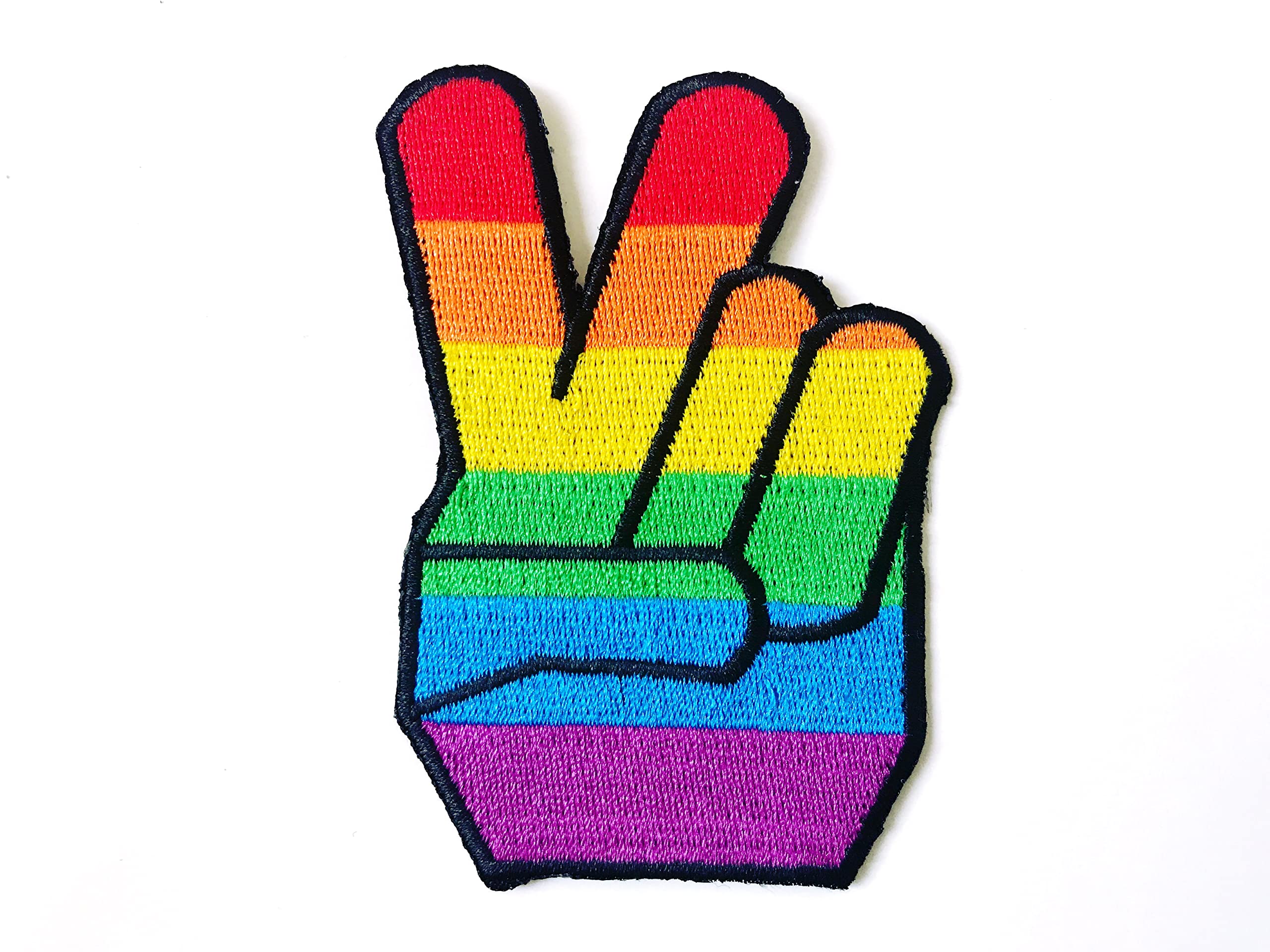 Rainbow Peace Sign Fingers