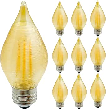 Bulbrite 10 Pack 776593, 4 Watt Filament LED Light Bulb, SPUNLITE ...