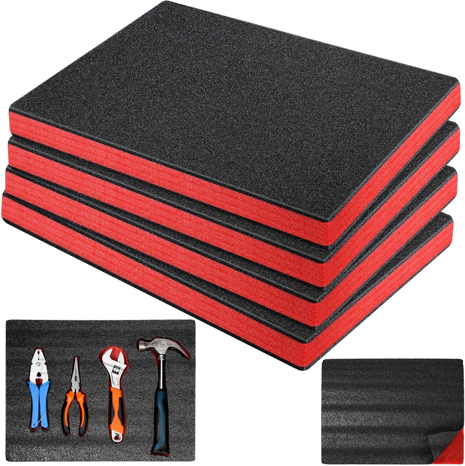 Amazon.com: 4 Pcs Cuttable Polyurethane Foam Pads Foam Sheets Craft ...