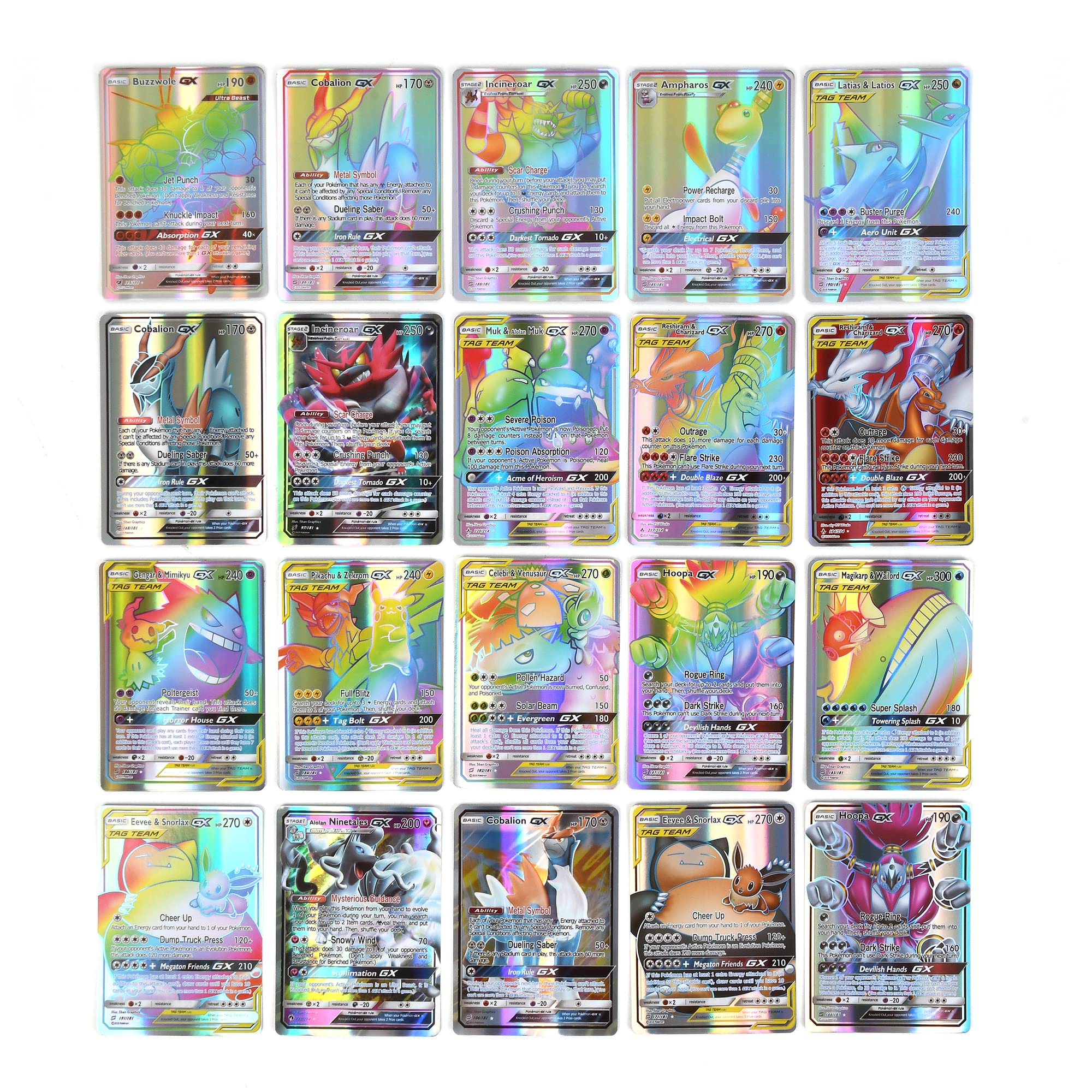 Buy 100 PCS Trading Card Game Ultra Rare Cards, Including 100GX TAG for ...